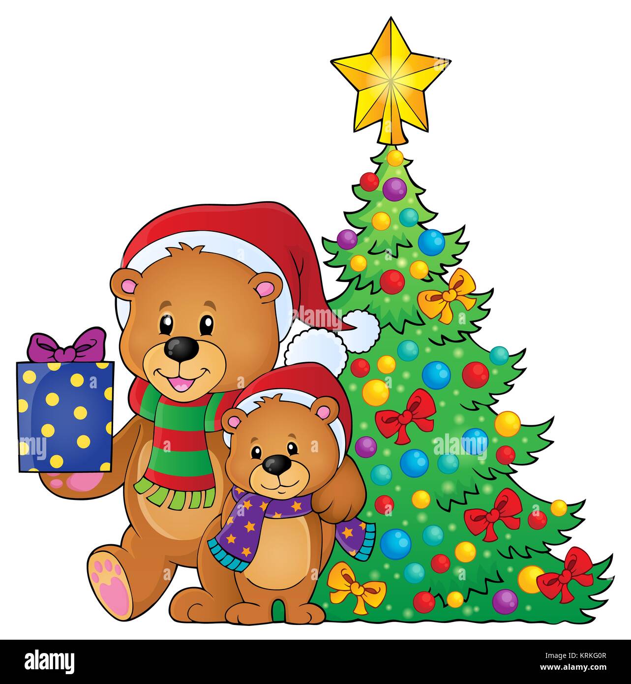 Christmas bears theme image 4 Stock Photo - Alamy