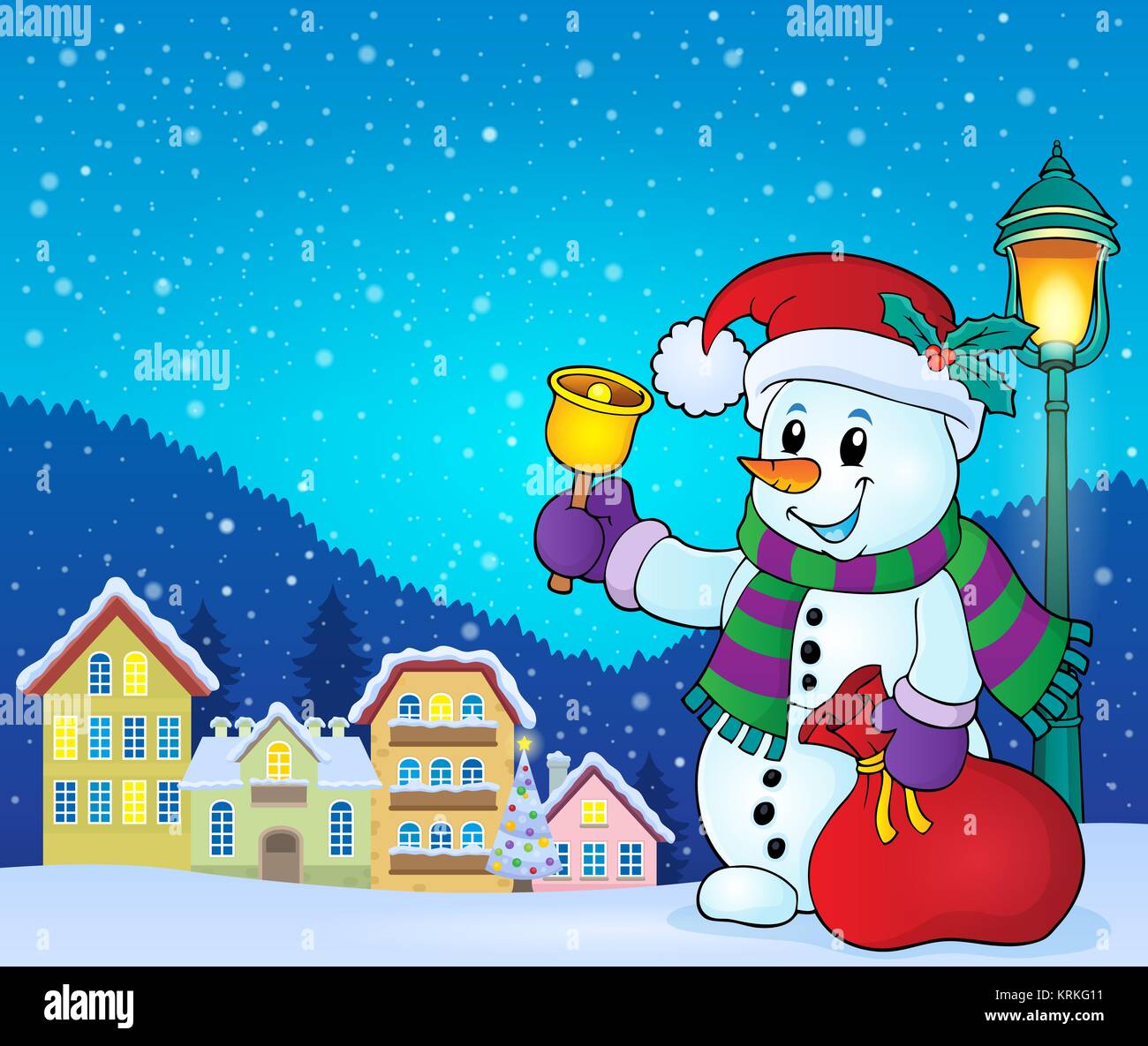 Christmas snowman topic image 7 Stock Photo - Alamy