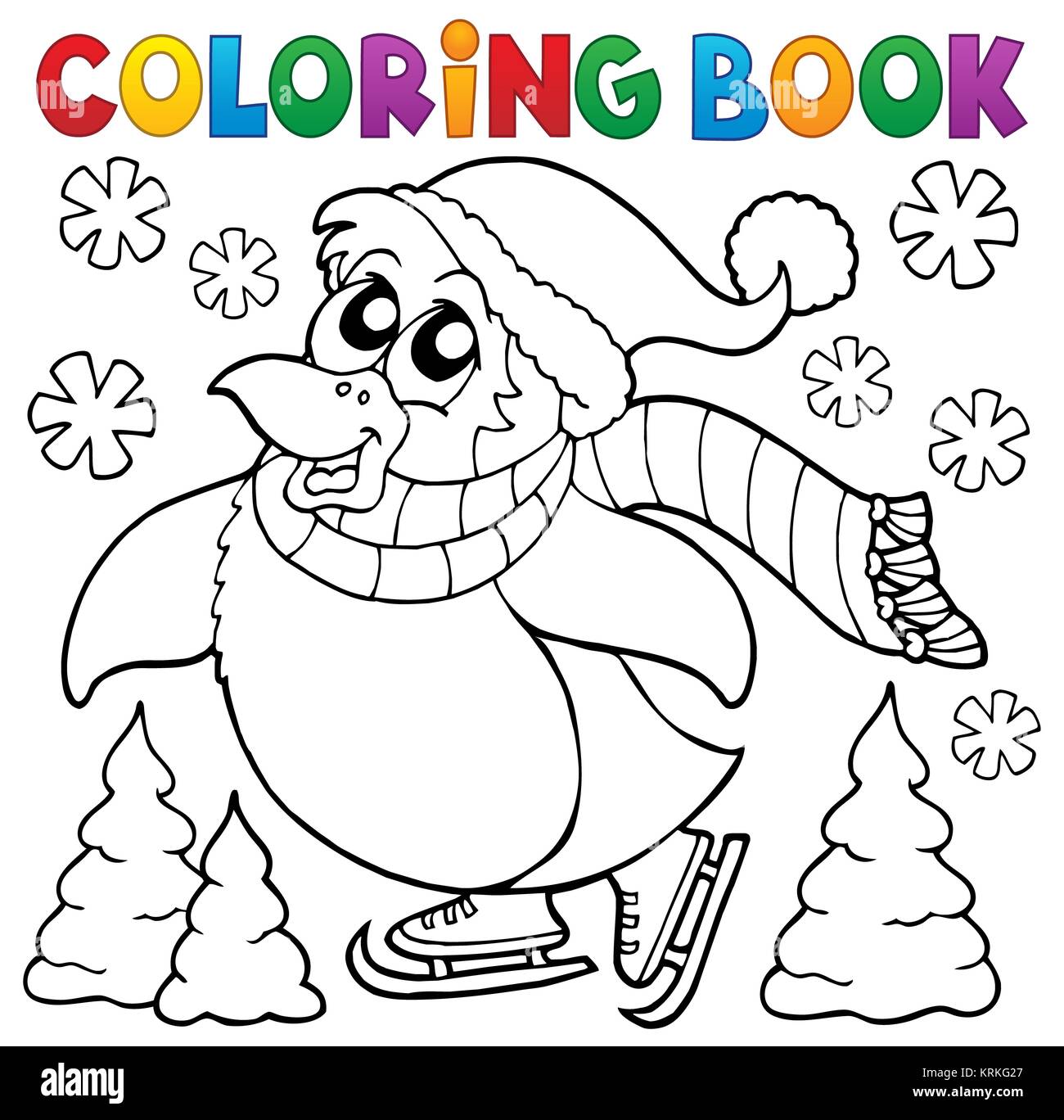 Scarf penguin snow character winter Cut Out Stock Images & Pictures - Alamy