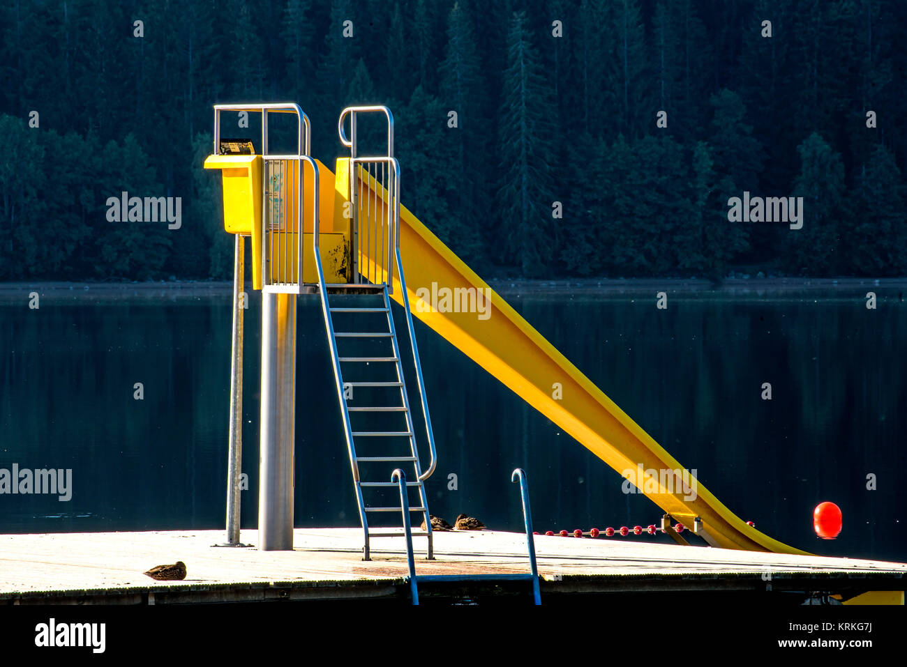 Titisee, Freibad mit Rutsche Stock Photo - Alamy