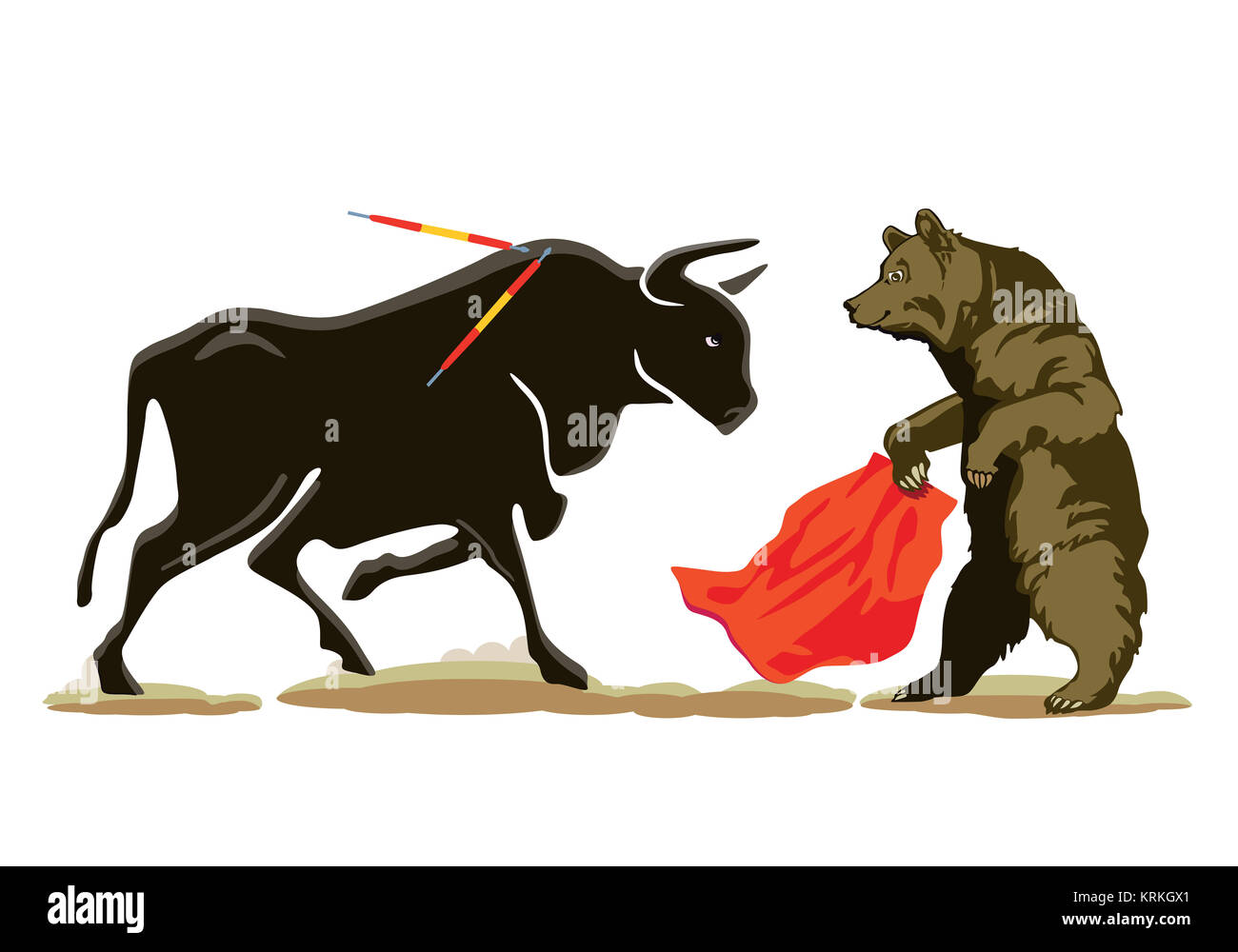 bull and bear in bullfighting Stock Photo - Alamy