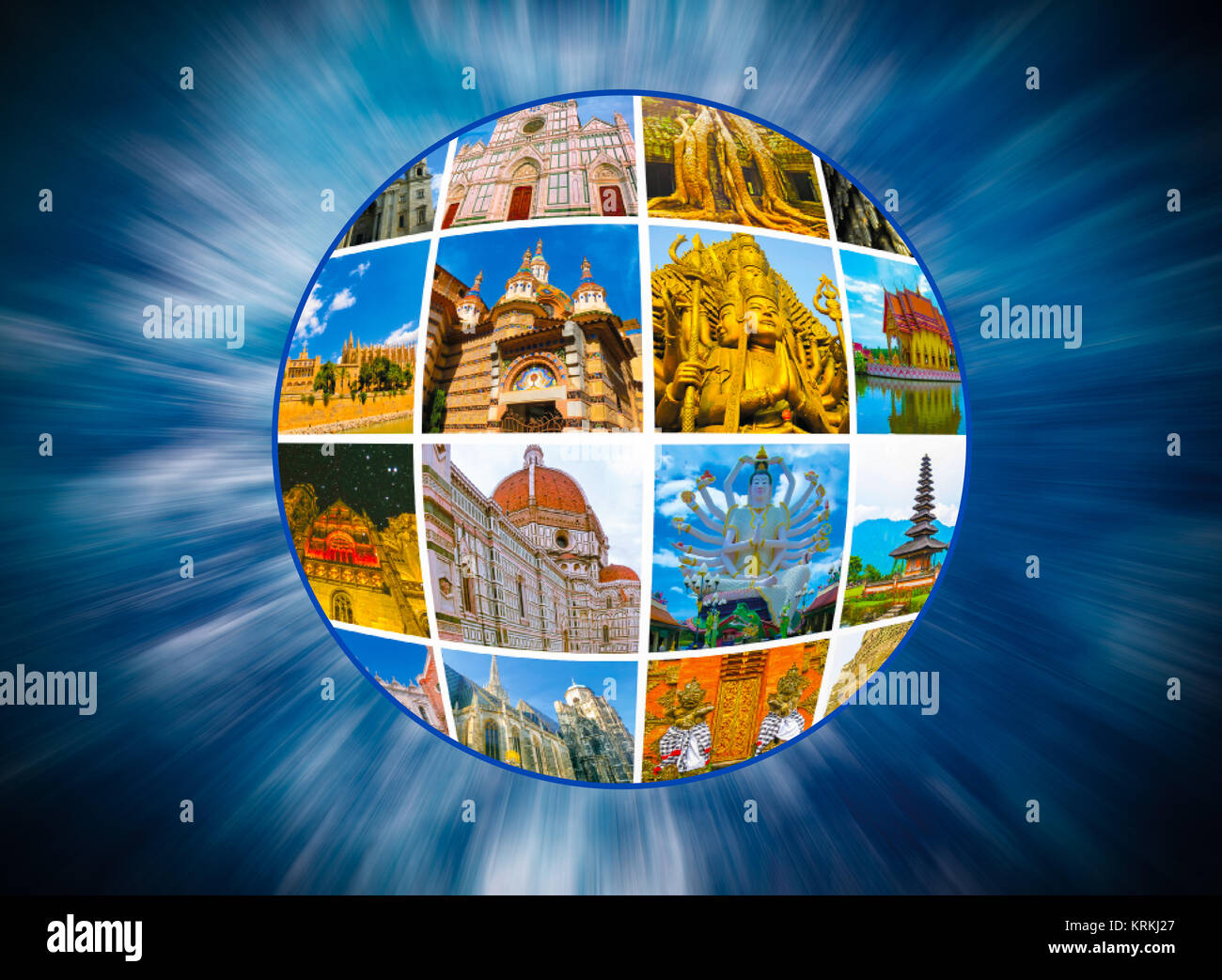 World Monuments Collage Stock Photo - Alamy