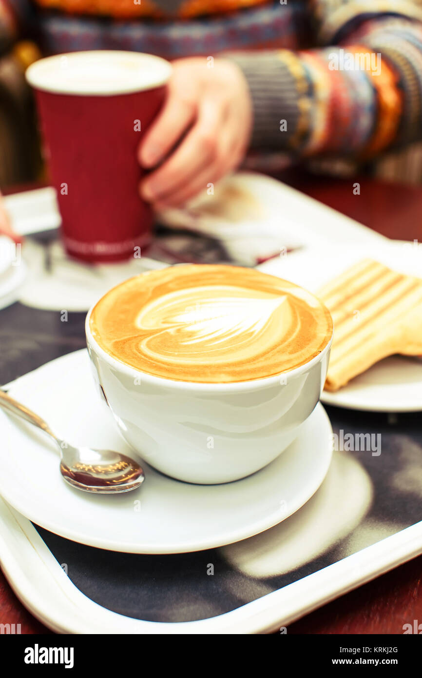 image of coffee cup on the table Stock Photo - Alamy