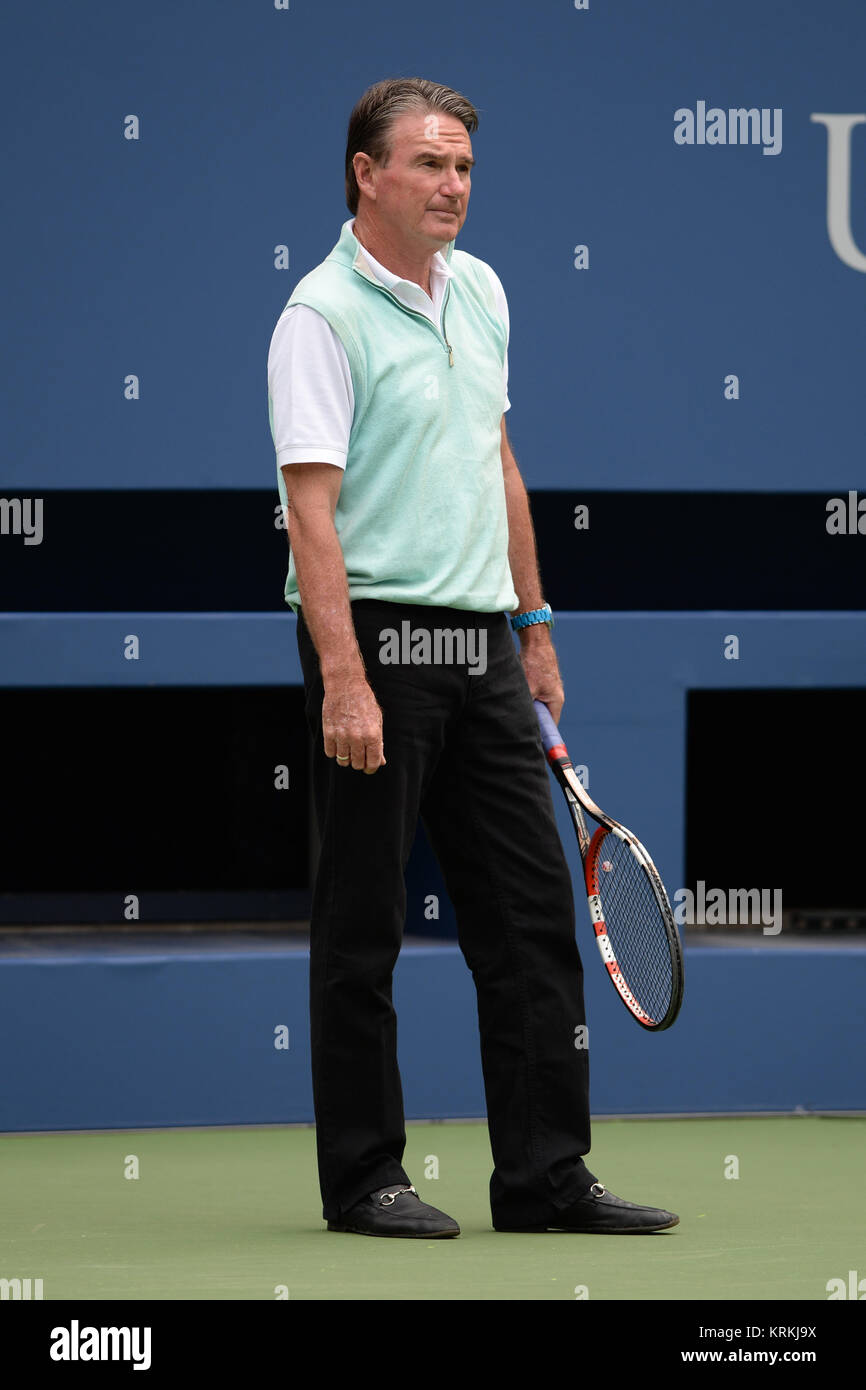 NEW YORK, NY - AUGUST 30: Eugenie Bouchard and coach Jimmy Connors on ...