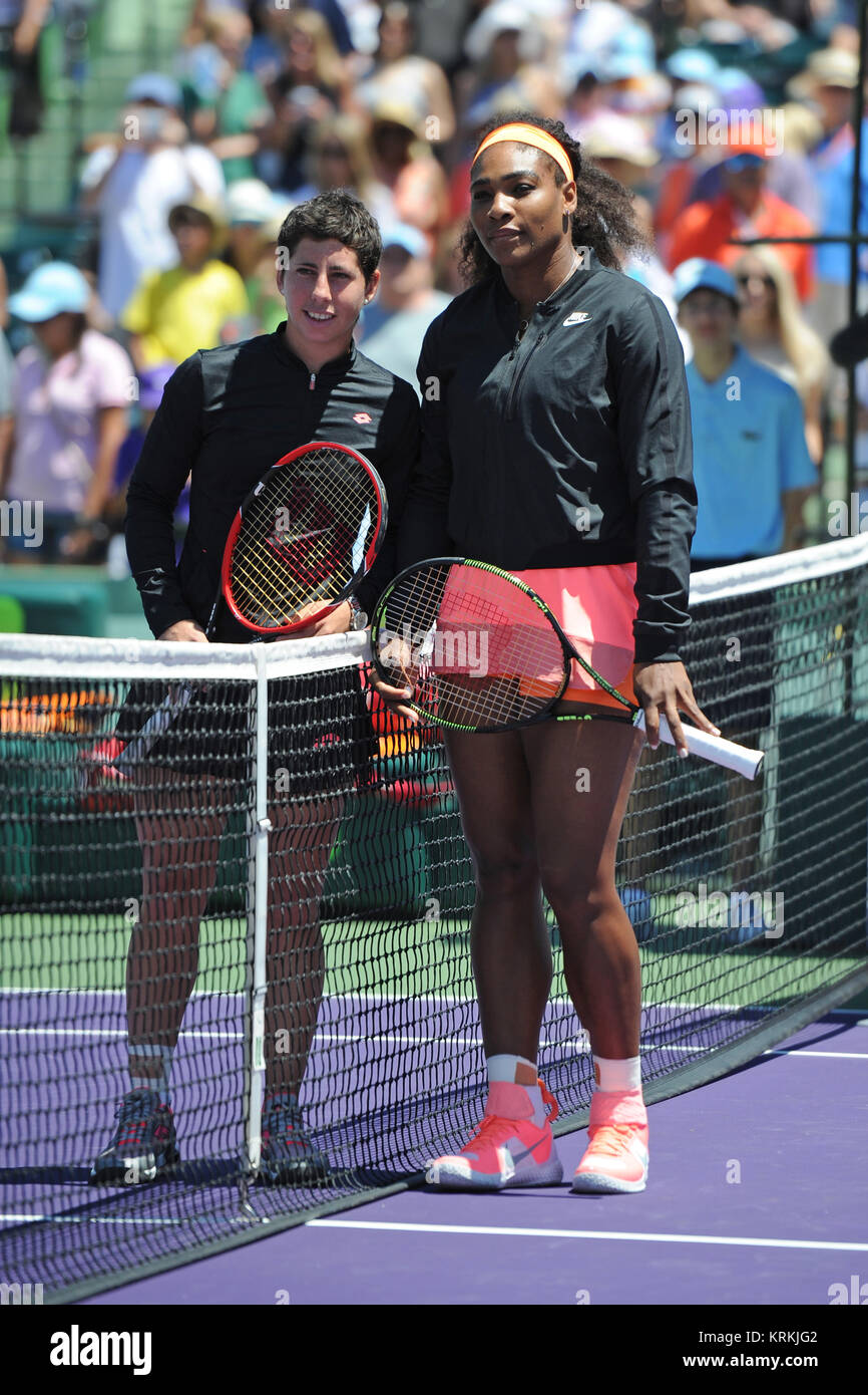 KEY BISCAYNE, FL - APRIL 04: Serena Williams poses with the Butch ...