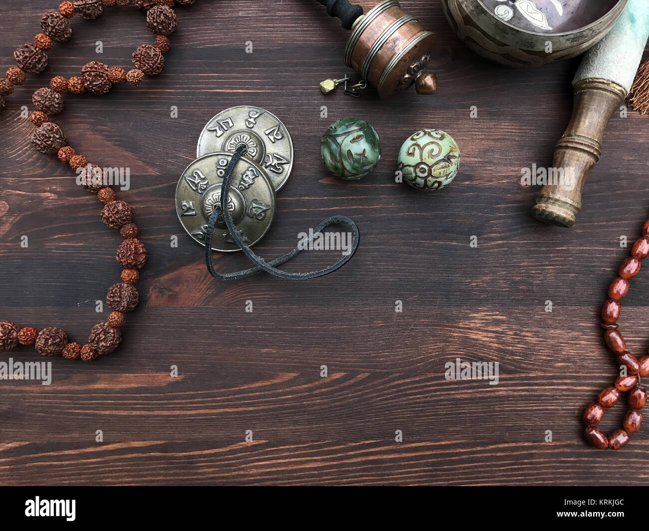 Tibetan religious accessories for ritual and meditation in Buddhism ...
