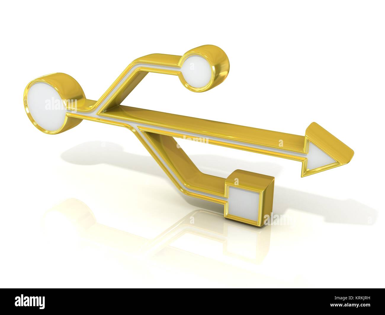 USB 3d golden sign Stock Photo - Alamy