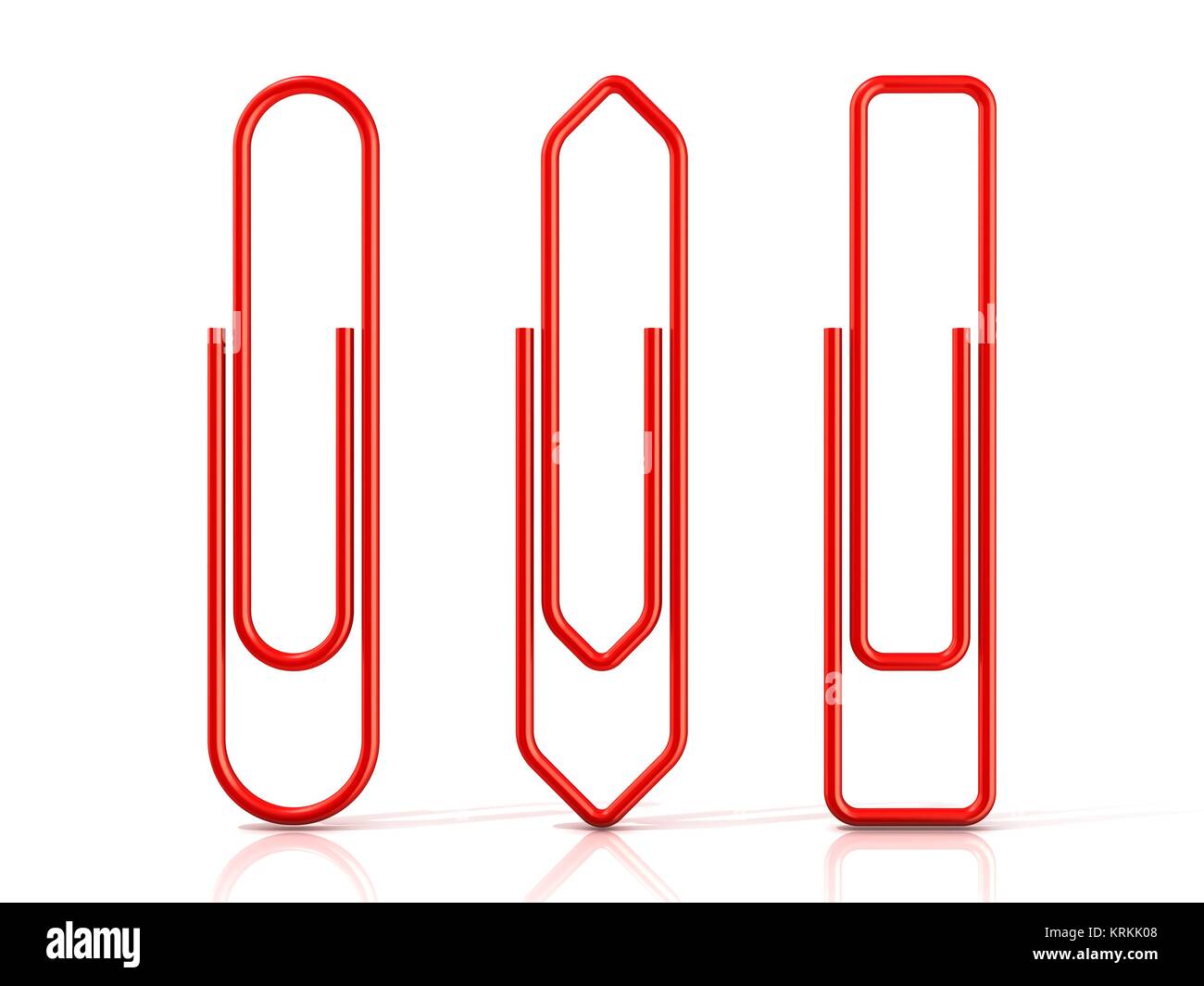 Paper clips. Red Stock Photo - Alamy