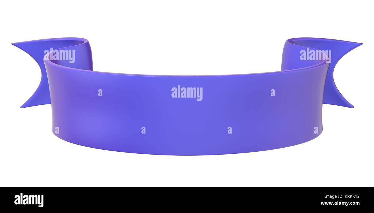 Blue, violet ribbon tag label. 3D Stock Photo - Alamy