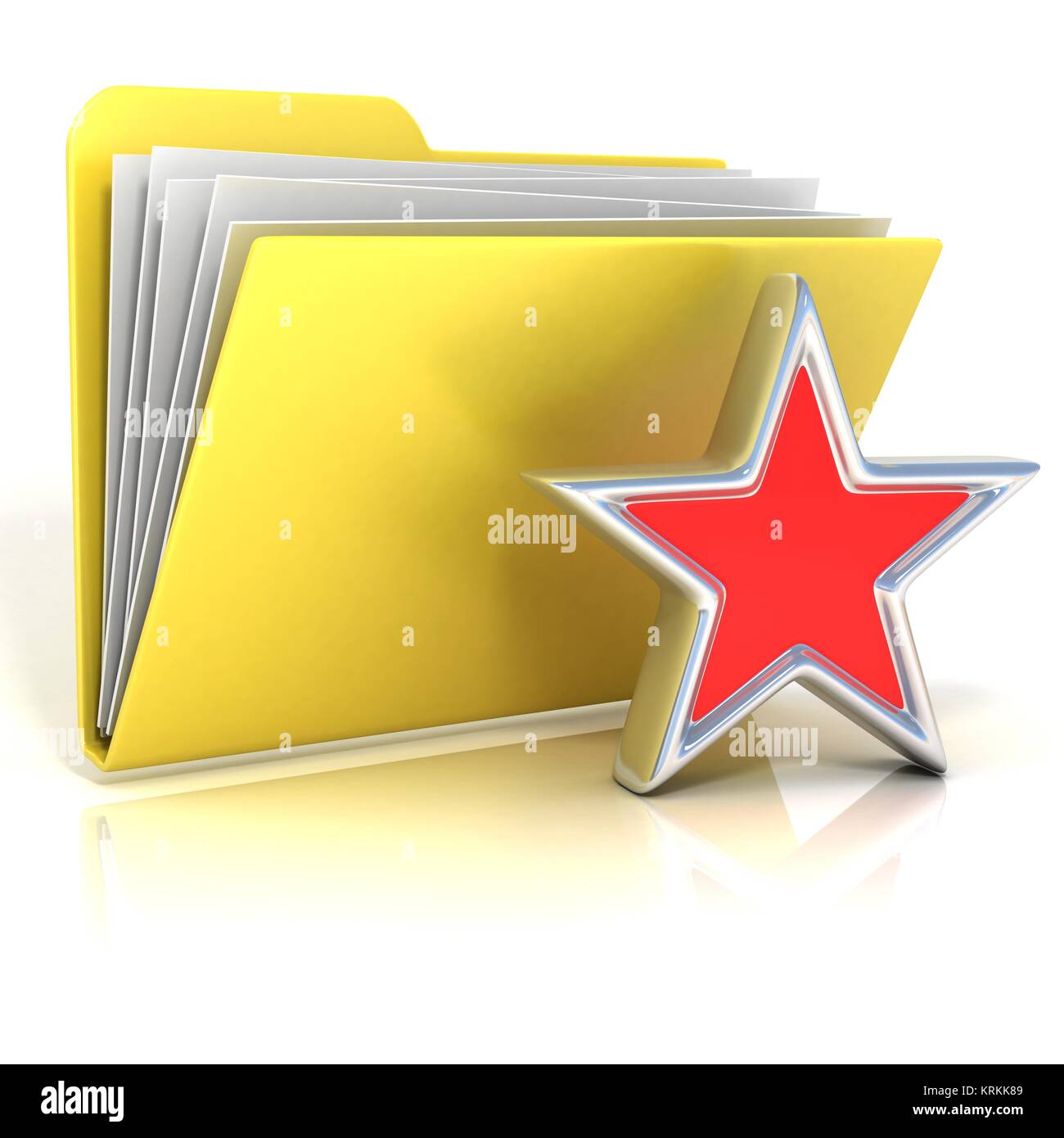 Favorites, star folder icon, 3D Stock Photo - Alamy