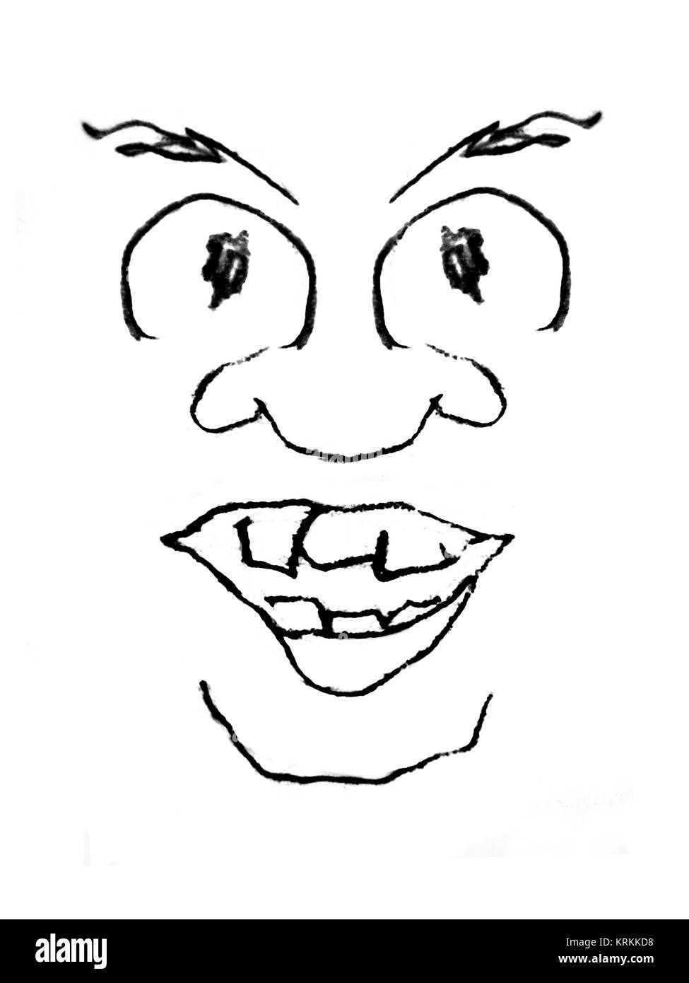 Man Close Up Portrait Caricature Stock Photo - Alamy