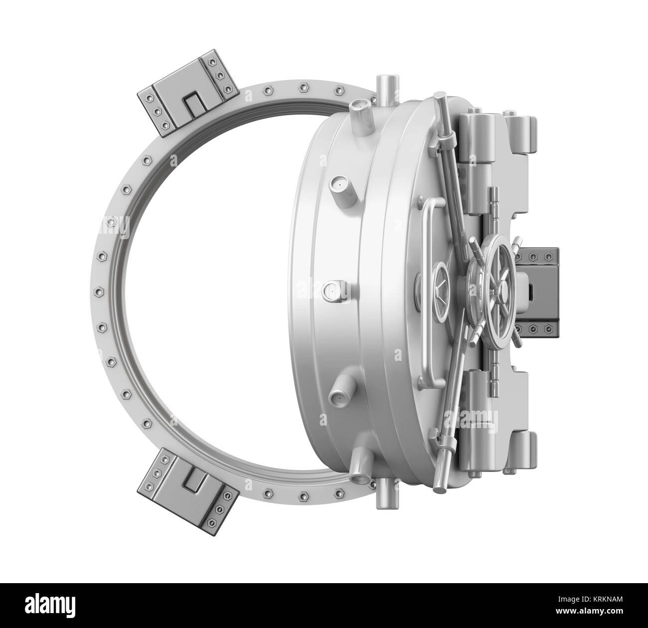 Opened Bank Vault Door Isolated Stock Photo - Alamy