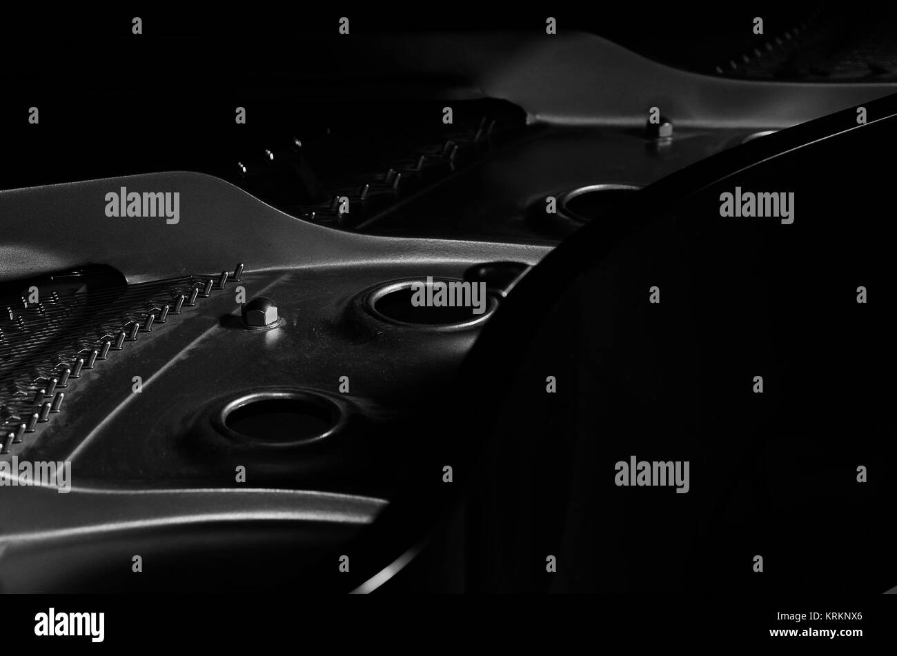Piano details and strings Stock Photo - Alamy