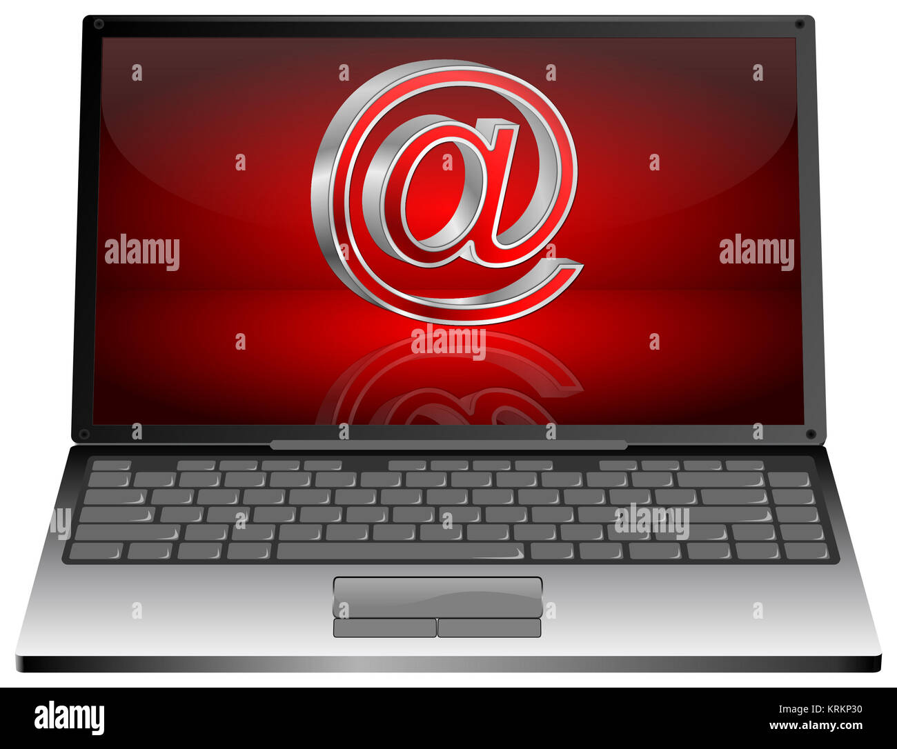 Laptop computer with Email Symbol - 3D illustration Stock Photo - Alamy