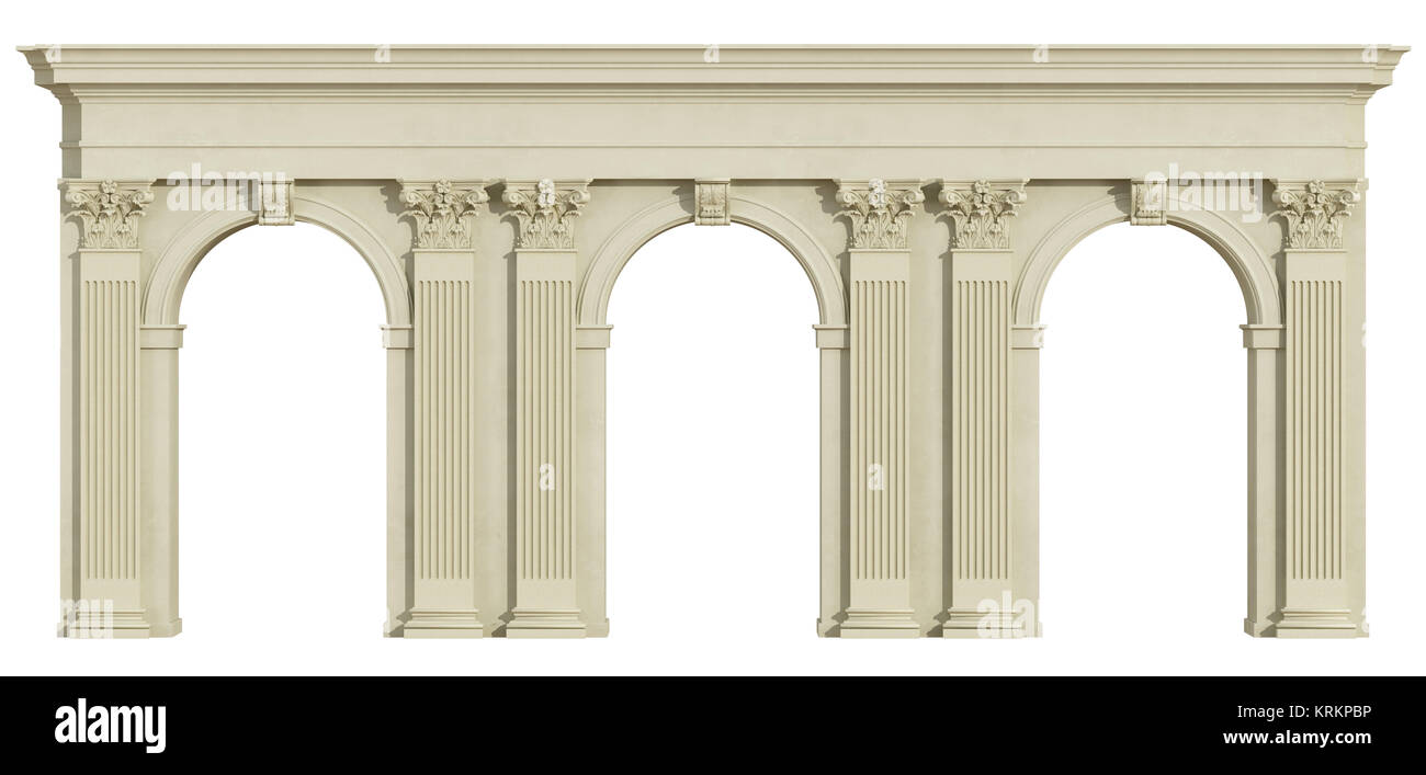 Classic colonnade arch corinthian column isolated hi-res stock ...