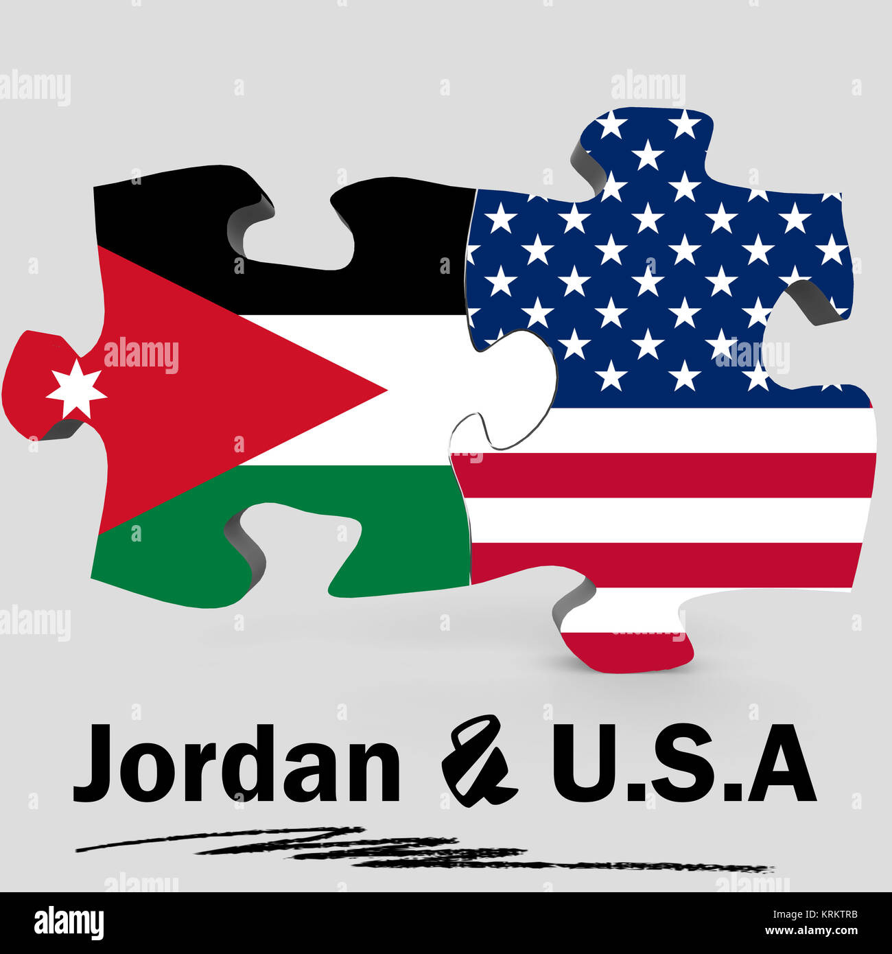 Usa and jordan flags hi-res stock photography and images - Alamy