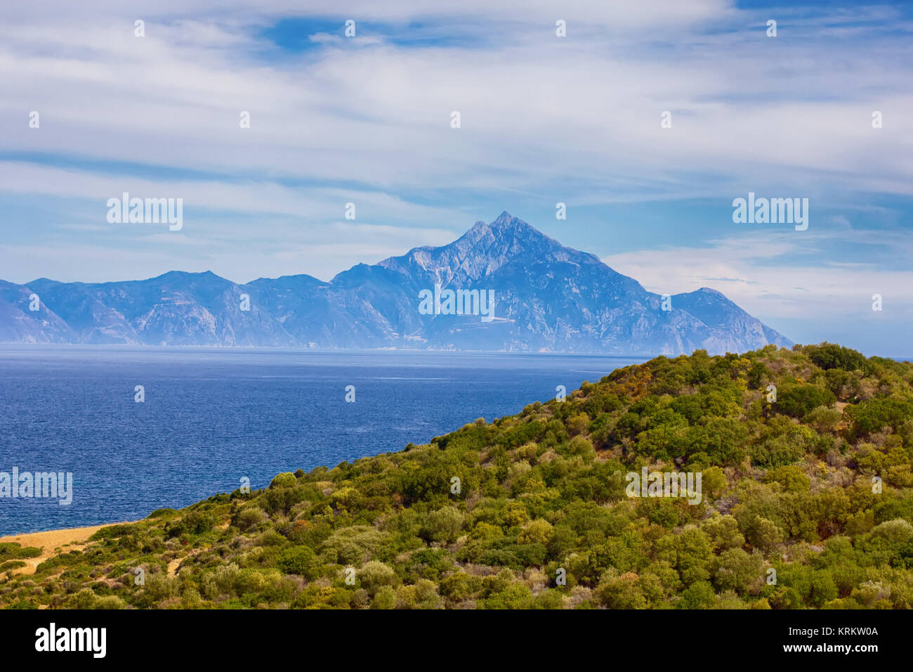 Nature Landscape of Holy Mountain Athos Greece Stock Photo - Alamy