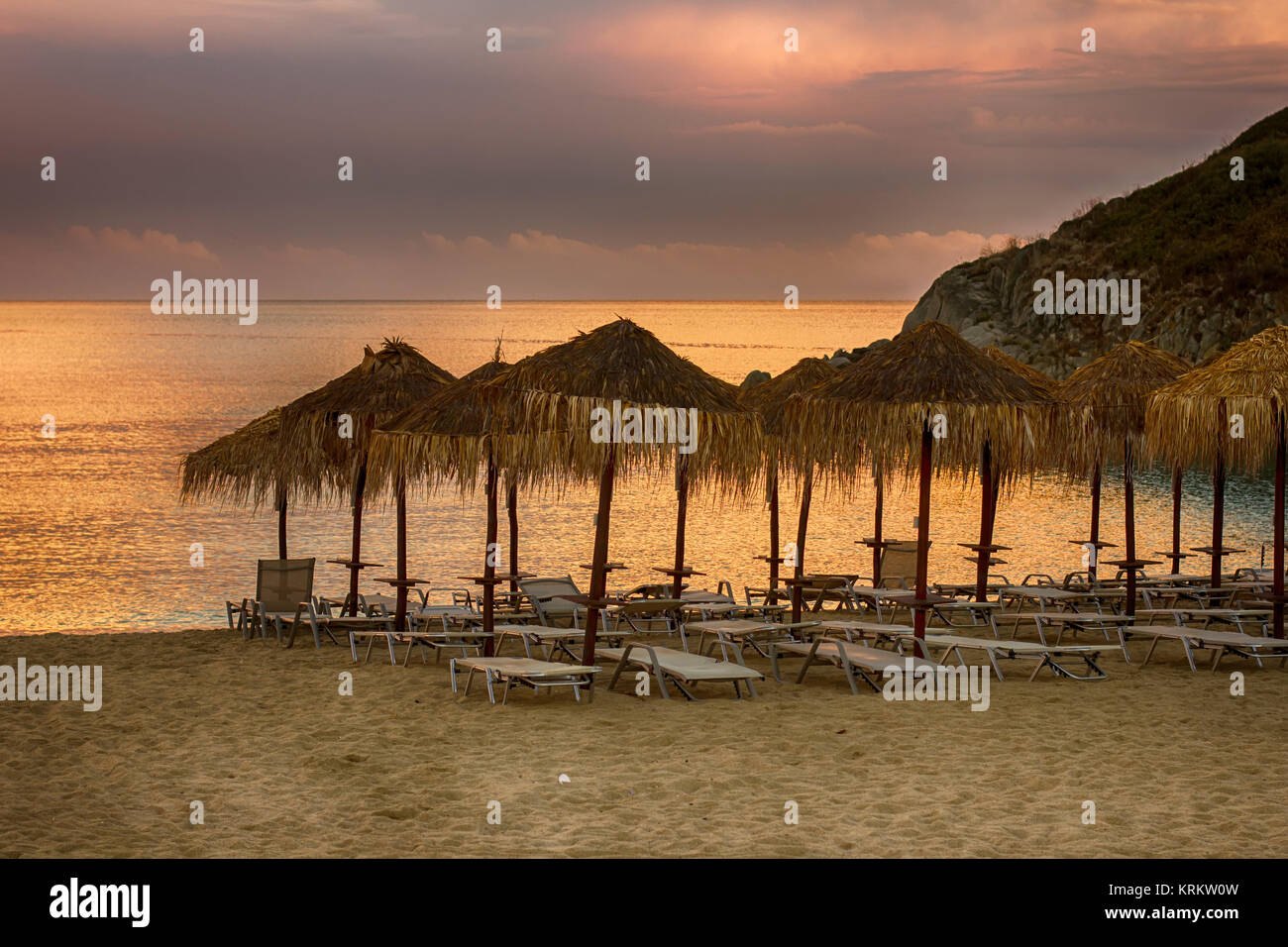 Summer Sunset Beach Stock Photo - Alamy