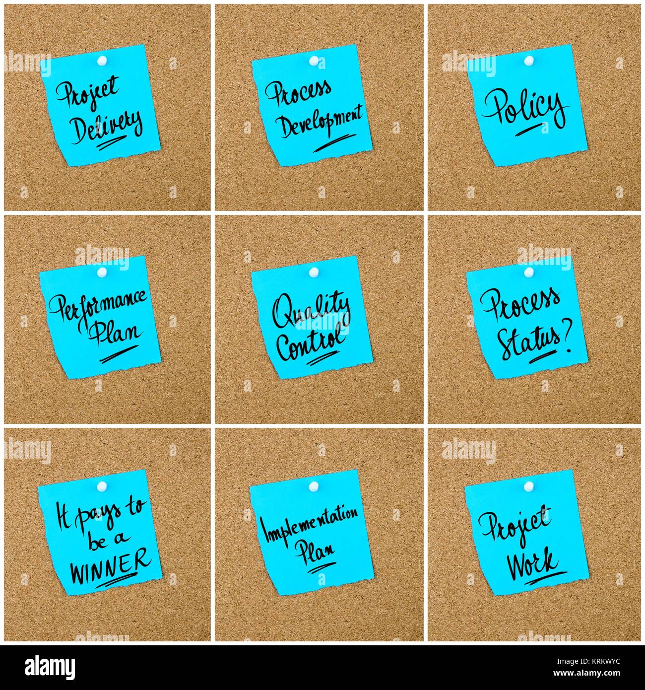 Collage of Business Acronyms written on paper note Stock Photo - Alamy