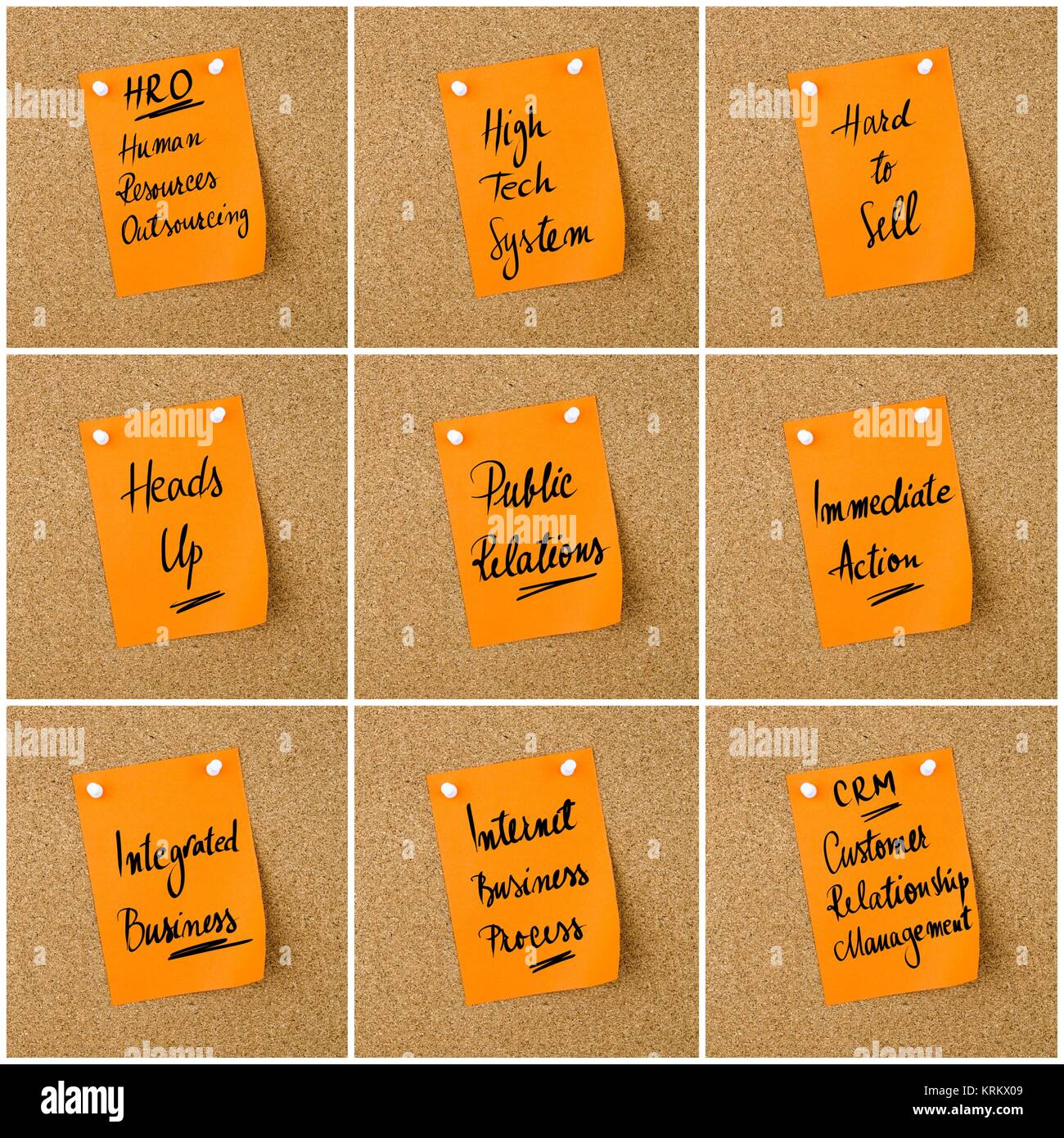 Collage of Business Acronyms written on paper note Stock Photo - Alamy