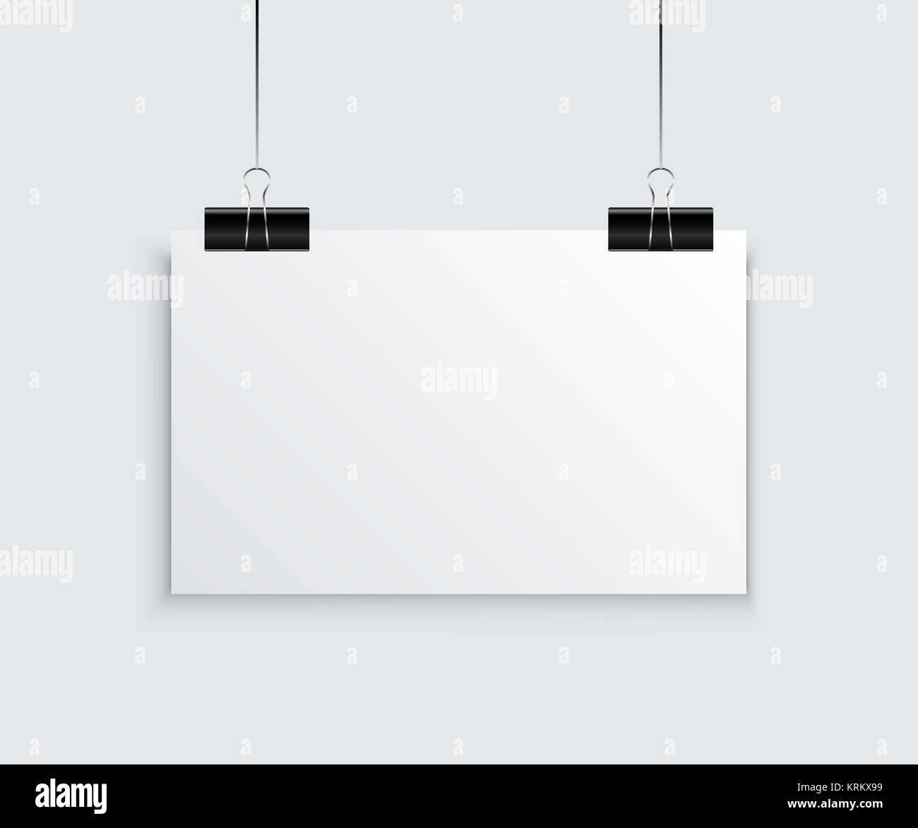 White Empty Poster Template Stock Photo - Alamy
