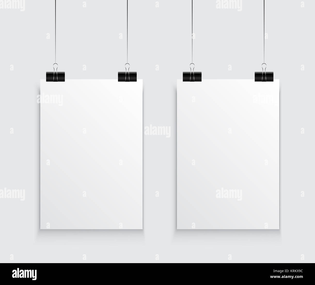 White Empty Poster Template Stock Photo - Alamy