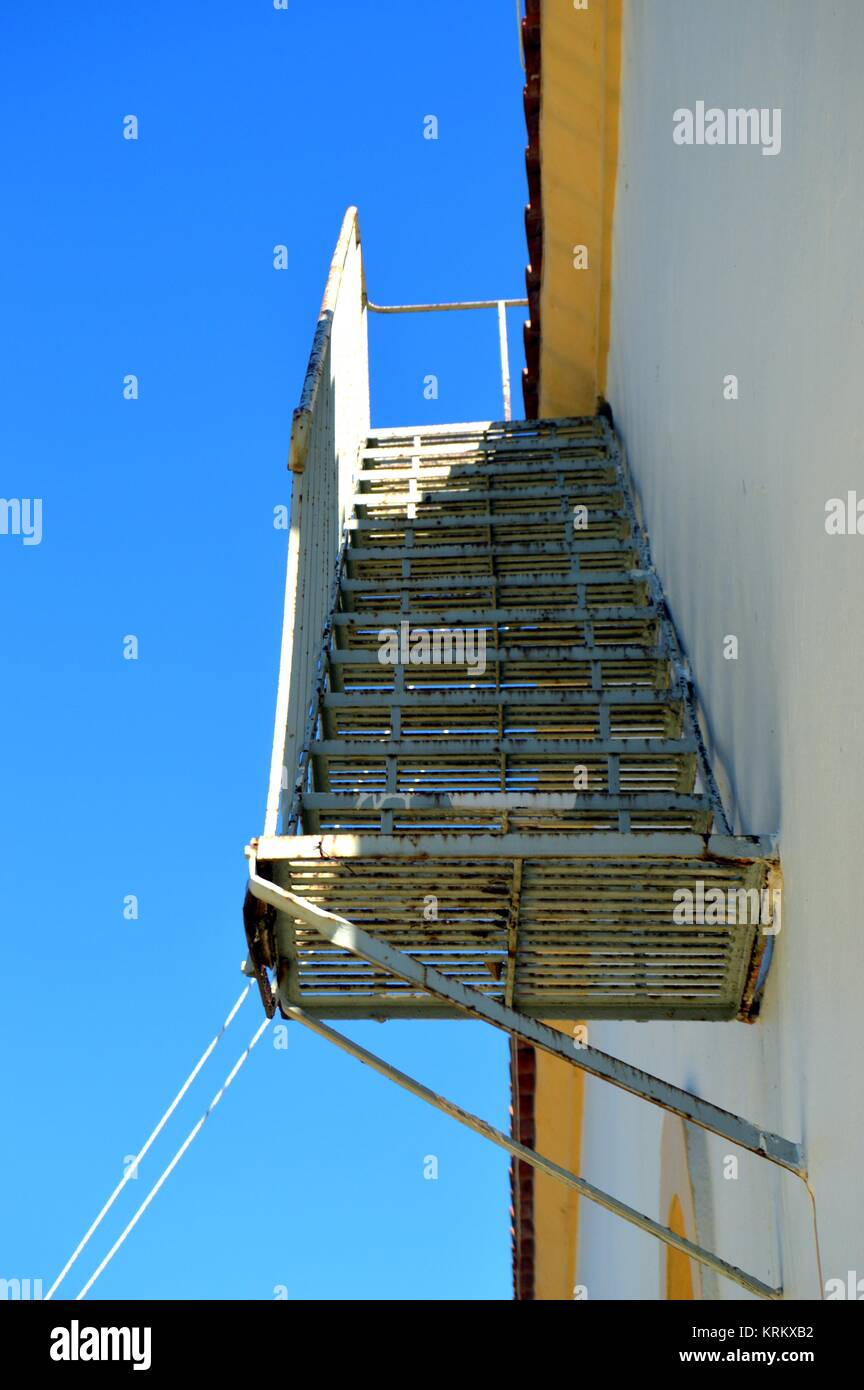 Steel fire escape stairs hi-res stock photography and images - Alamy