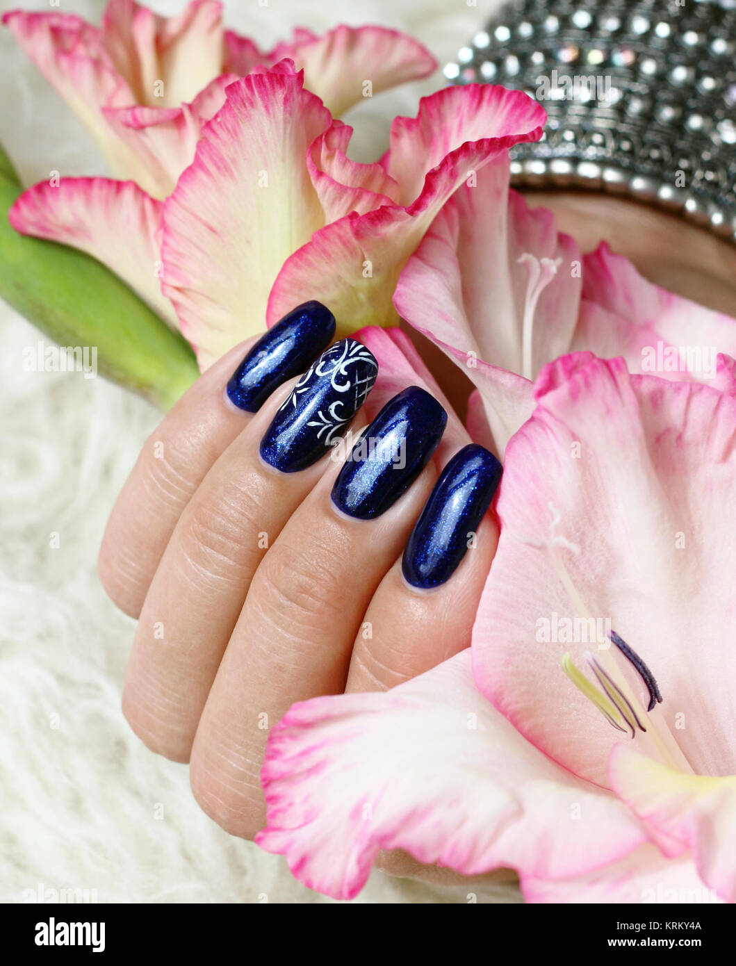 Beautifully manicured fingernails Stock Photo - Alamy