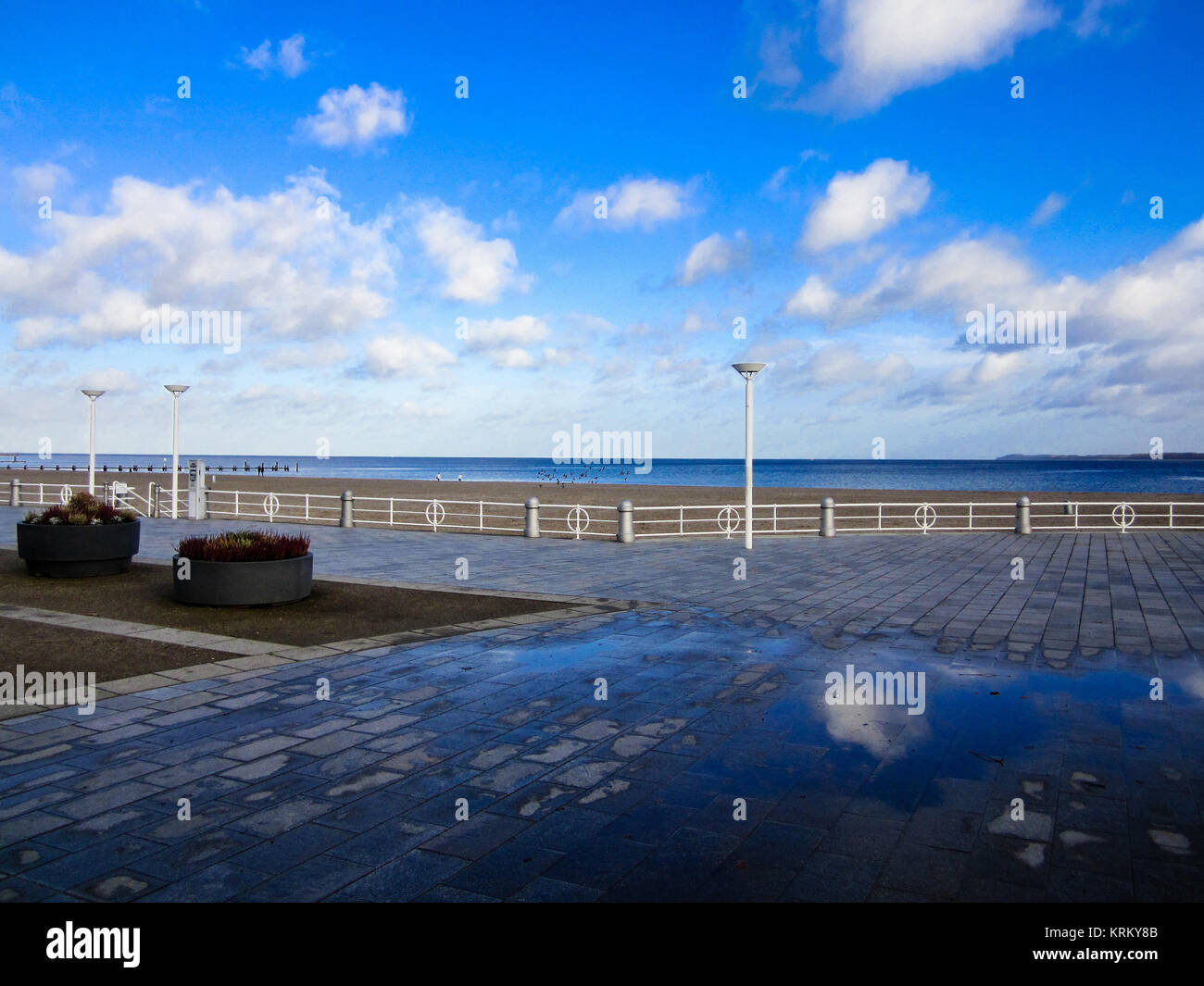 Beach Boardwalk in Luebeck-Travemuende Stock Photo - Alamy