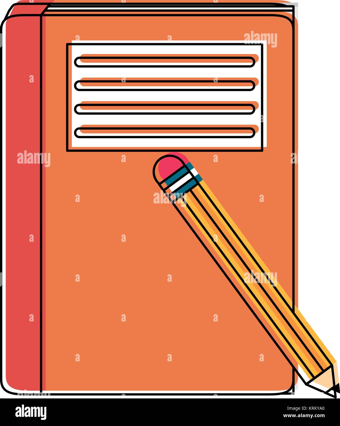 Notebook closed with pencil Stock Vector Image & Art - Alamy