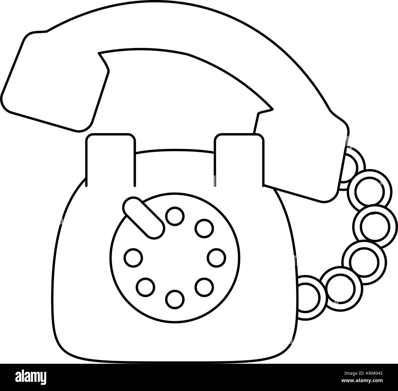 Vintage telephone symbol Stock Vector Image & Art - Alamy