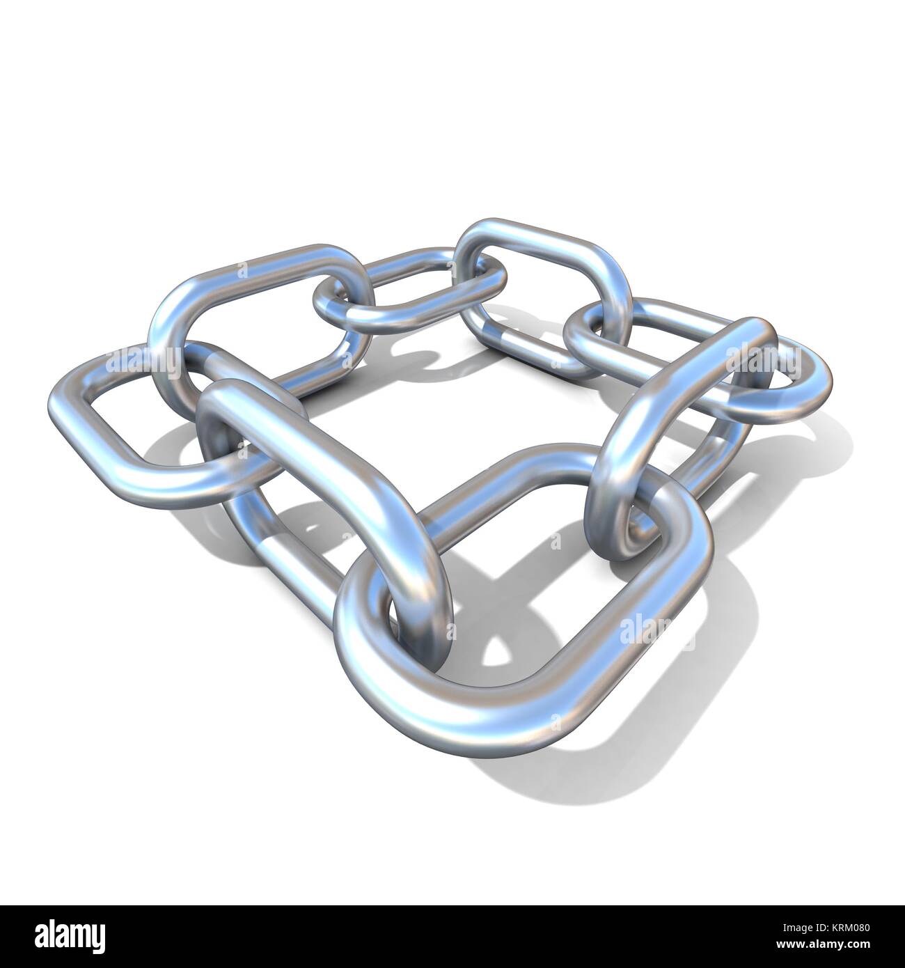 Abstract 3D illustration of a steel chain link Stock Photo - Alamy