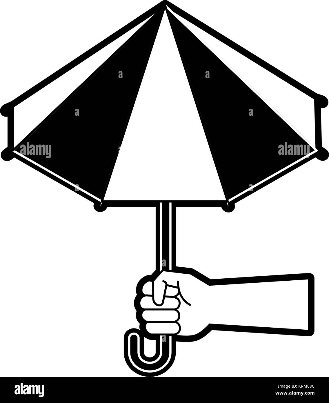 Umbrella hand parasol rainy Black and White Stock Photos & Images - Alamy