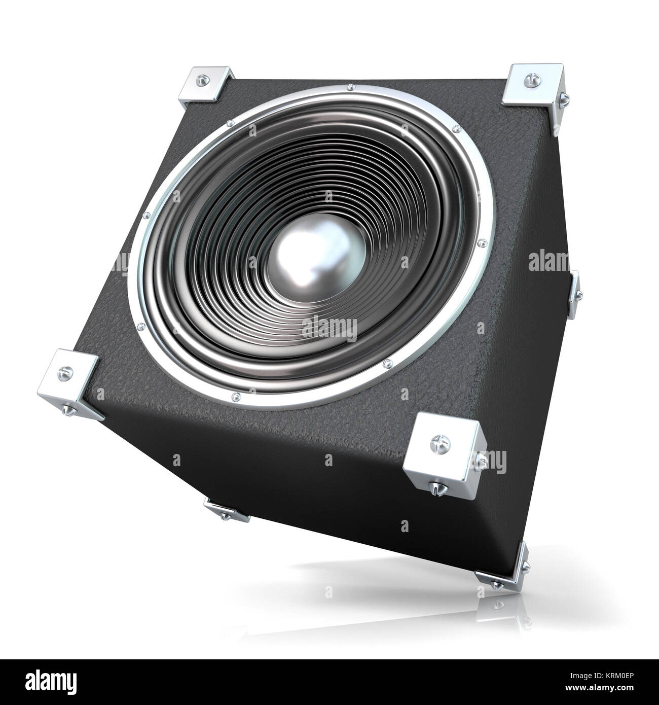 Black audio speaker. 3D Stock Photo - Alamy