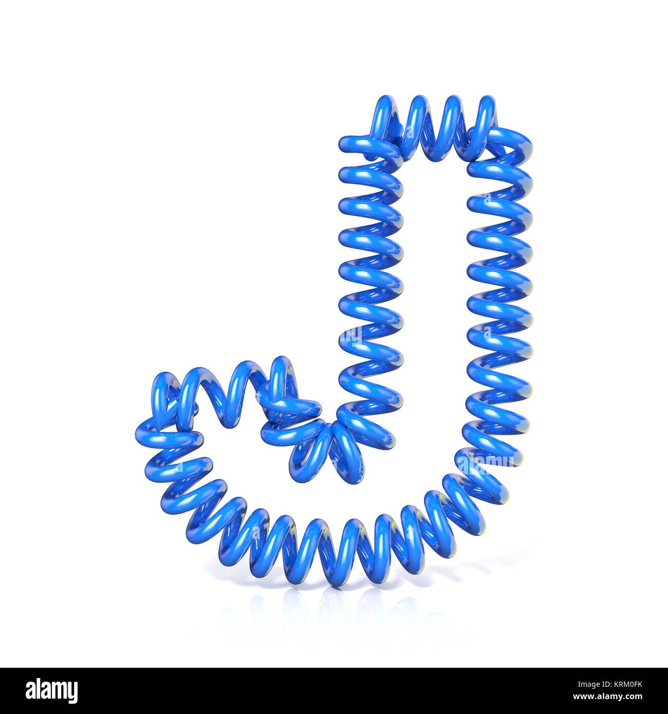 Spring, spiral cable font collection letter - J. 3D Stock Photo - Alamy