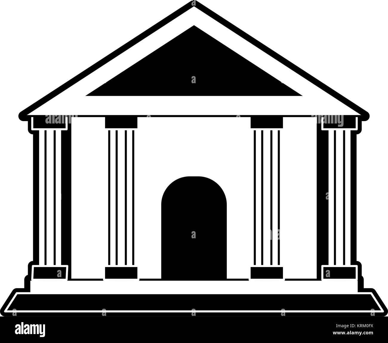 Bank building symbol Stock Vector Image & Art - Alamy