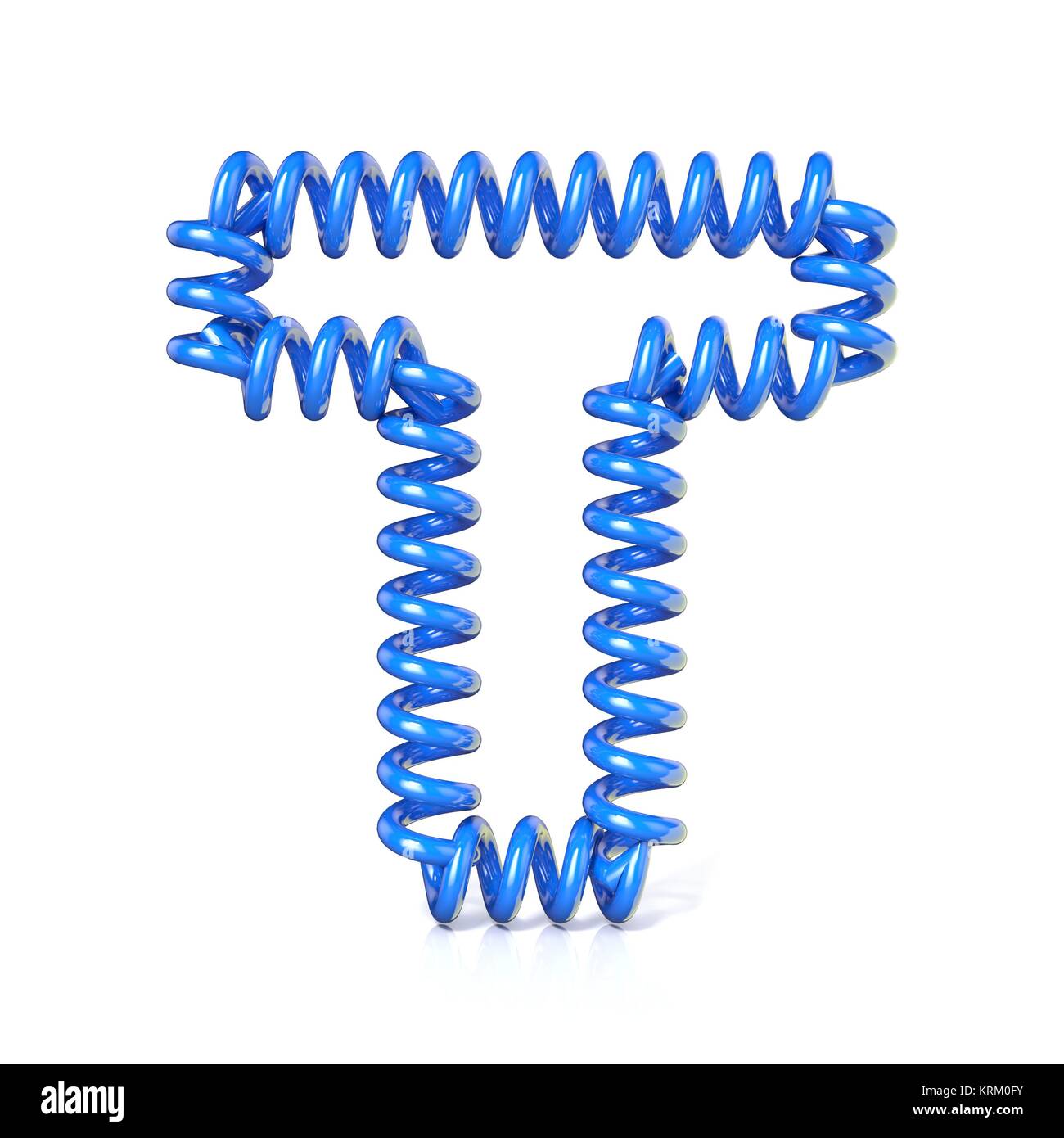 Spring, spiral cable font collection letter - T. 3D Stock Photo - Alamy