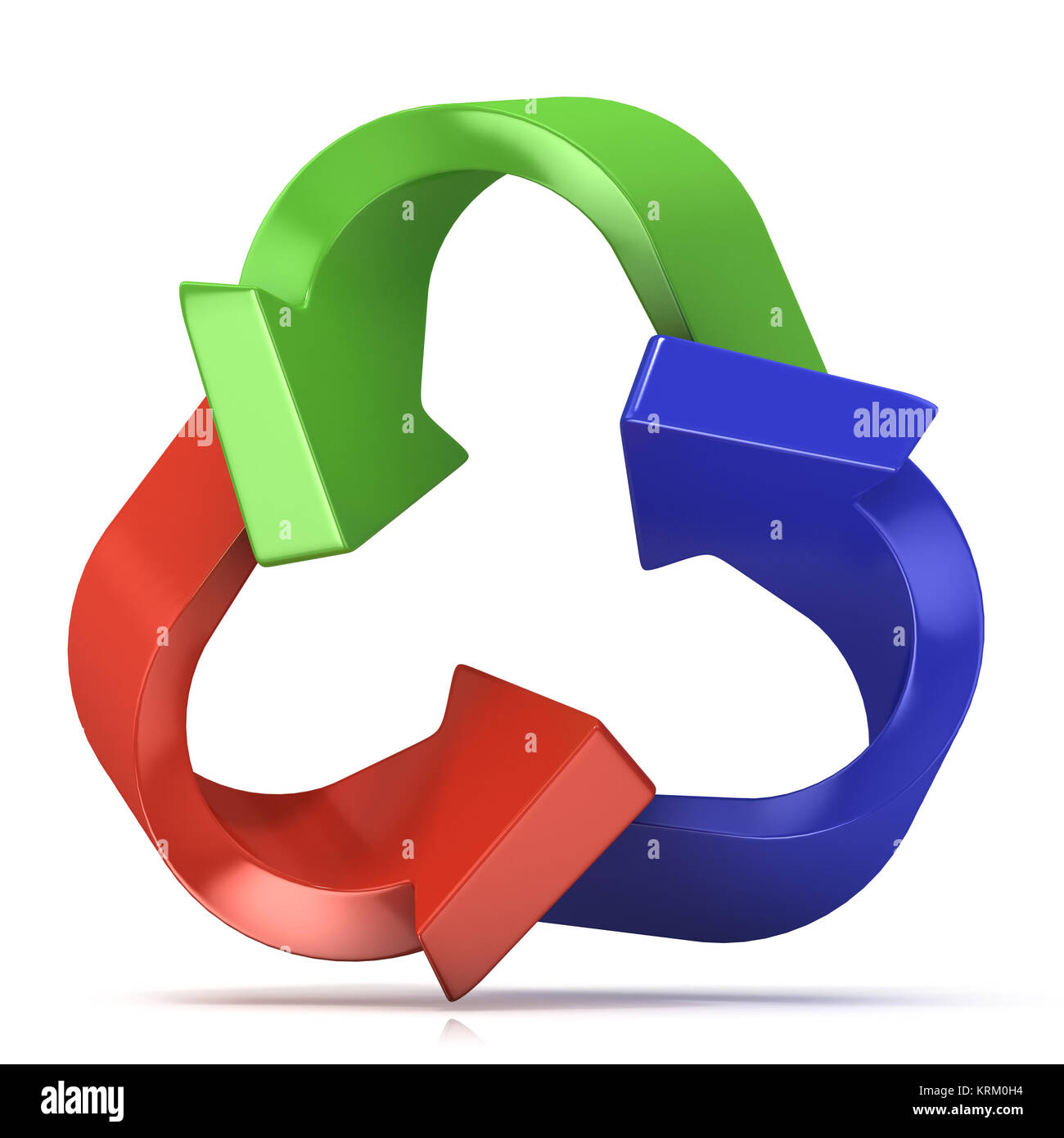 Colorful recycle sign, three arrows Stock Photo - Alamy