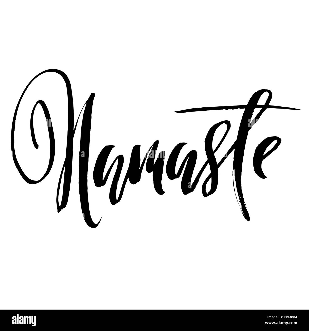 Namaste. Indian word. Modern brush lettering. Handwritten calligraphic ...