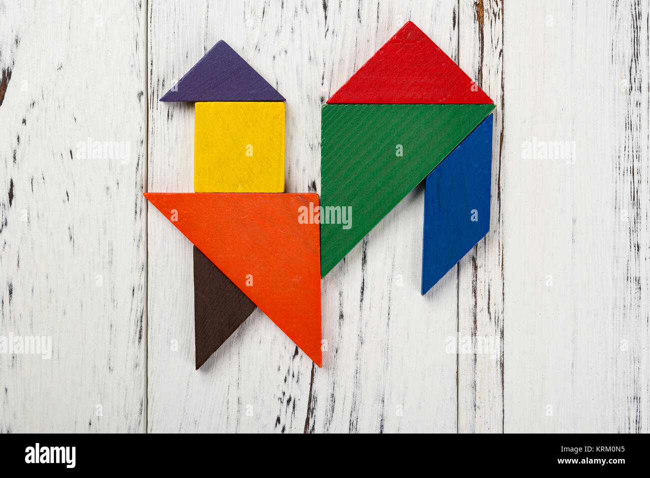wooden tangram in a hen shape Stock Photo - Alamy
