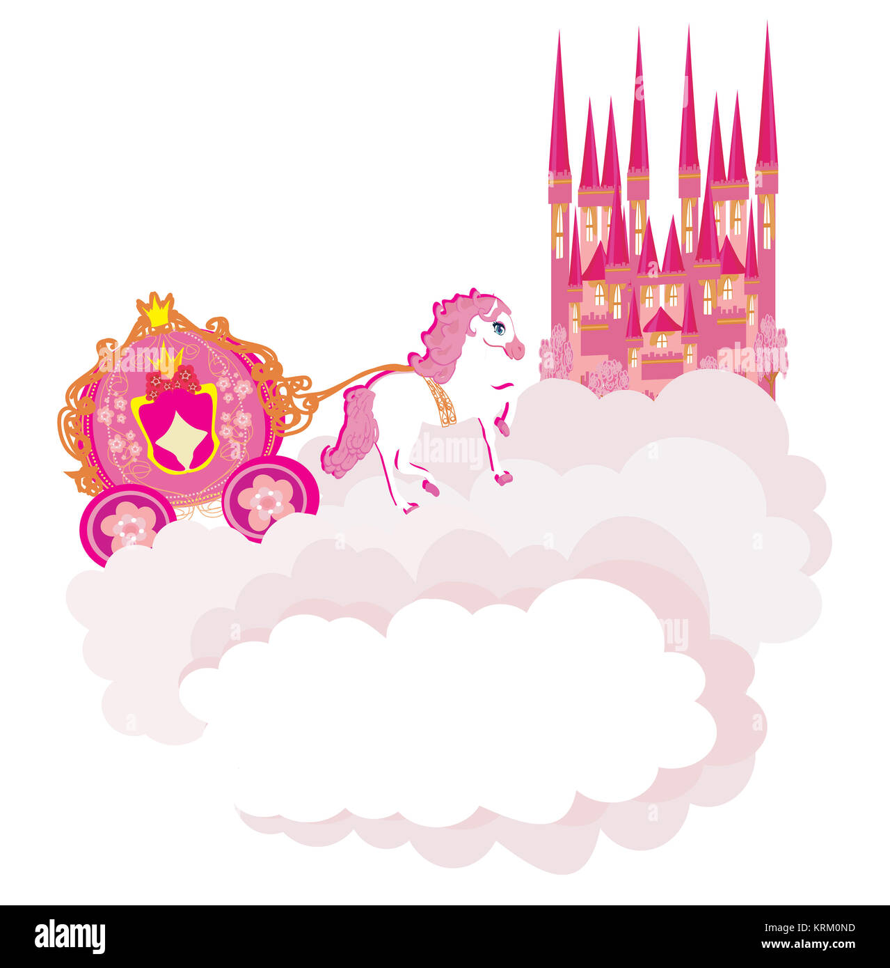 beautiful fairytale pink castle Stock Photo - Alamy