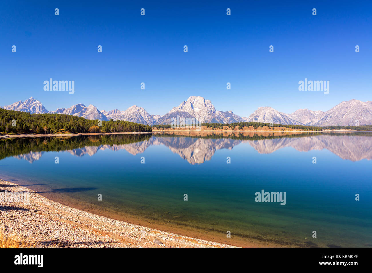 Wide Angle Mountain Range Reflection Stock Photo - Alamy