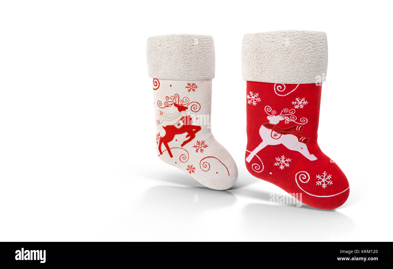 Boots Of Santa Claus. 3D rendering Stock Photo - Alamy