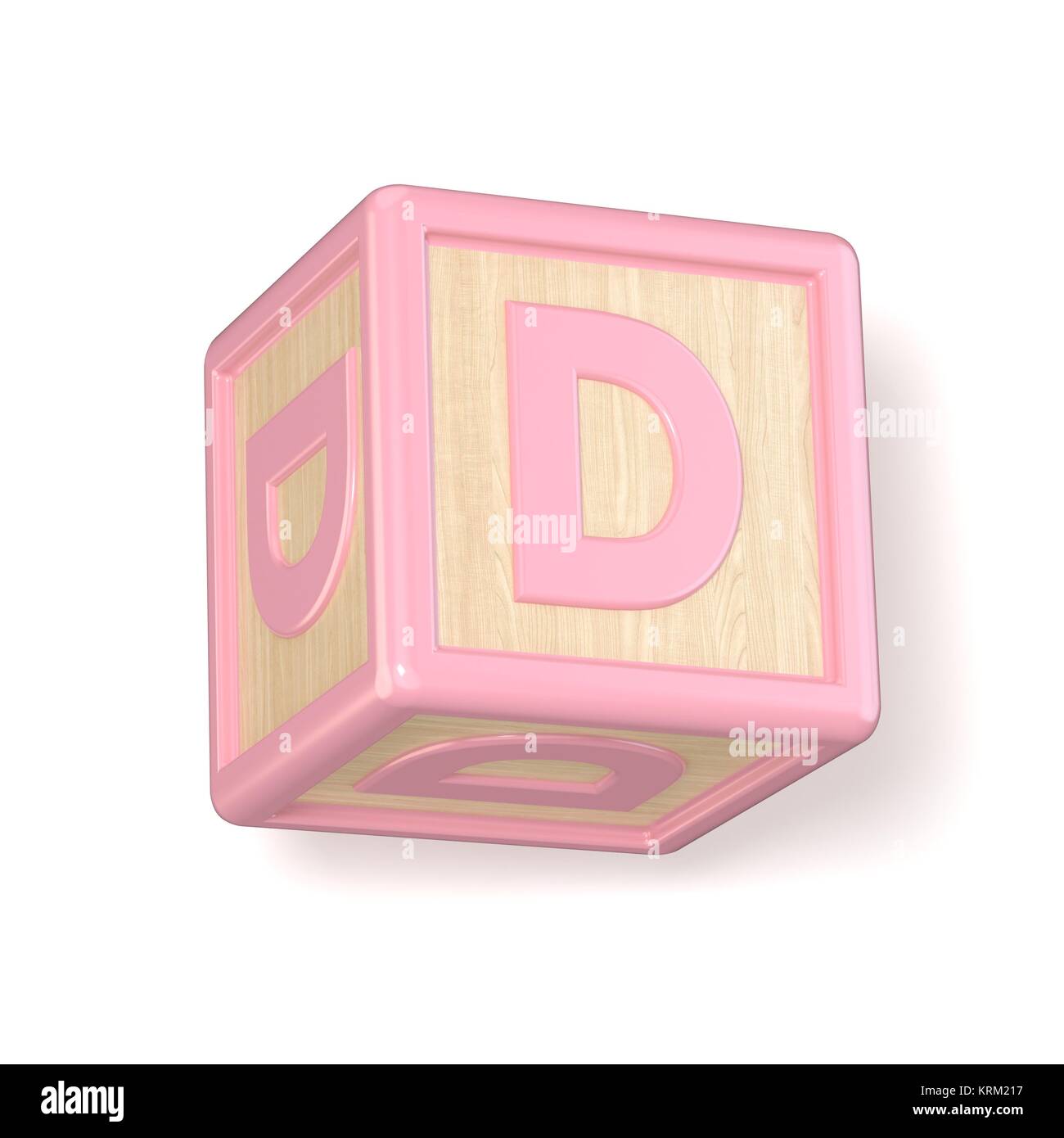 Letter D wooden alphabet blocks font rotated. 3D Stock Photo - Alamy