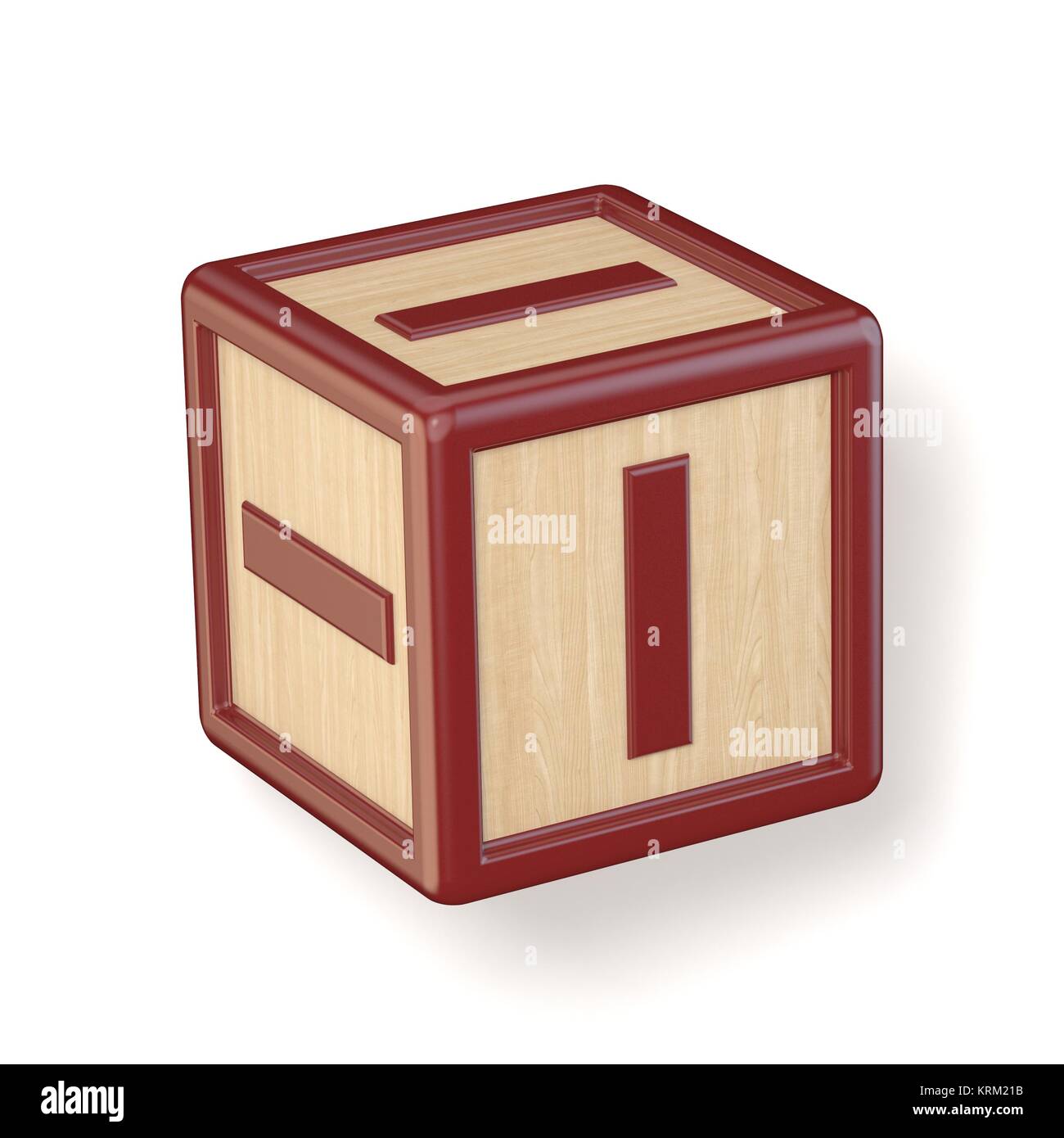 Letter I wooden alphabet blocks font rotated. 3D Stock Photo - Alamy