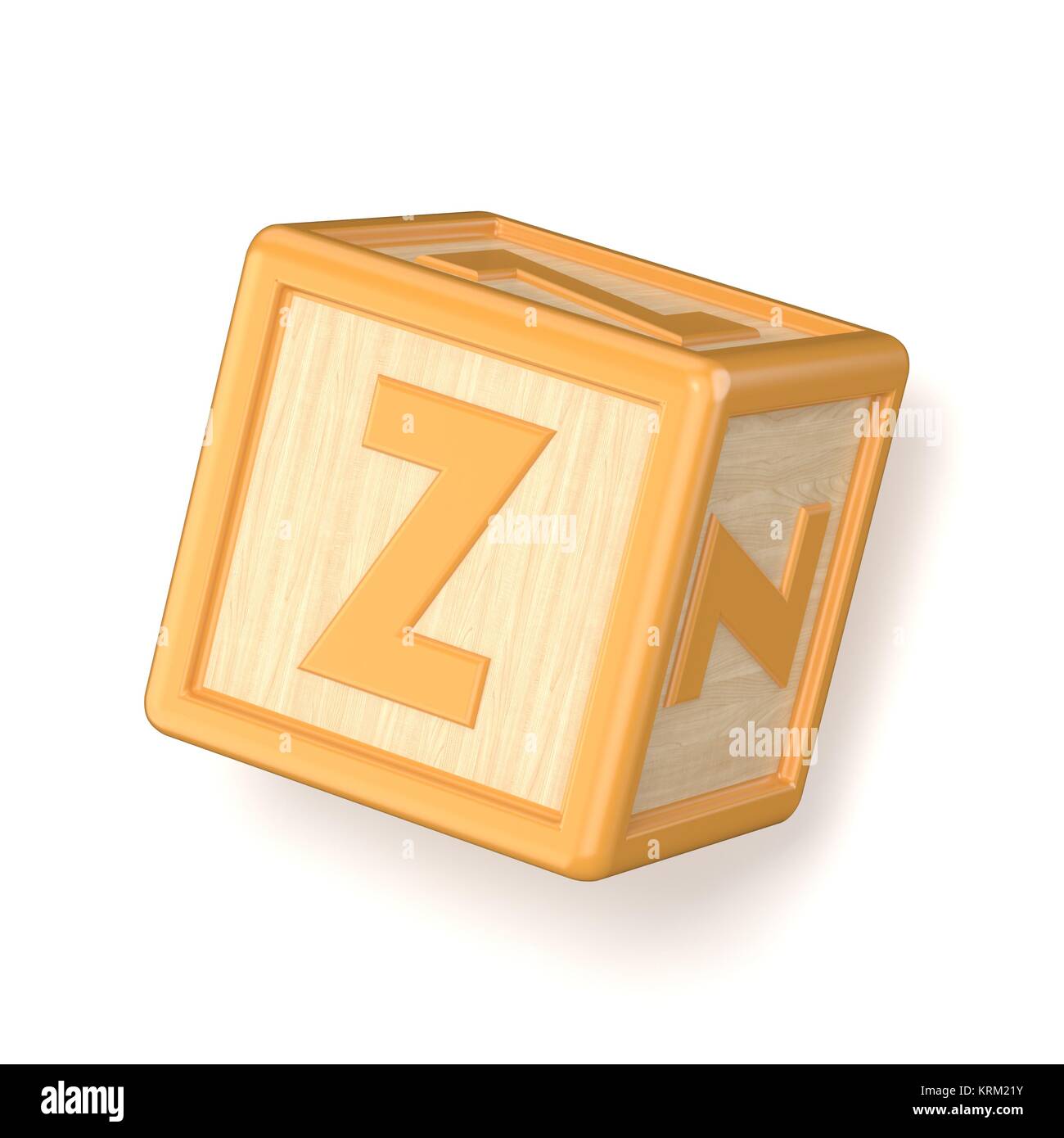 Letter Z wooden alphabet blocks font rotated. 3D Stock Photo - Alamy