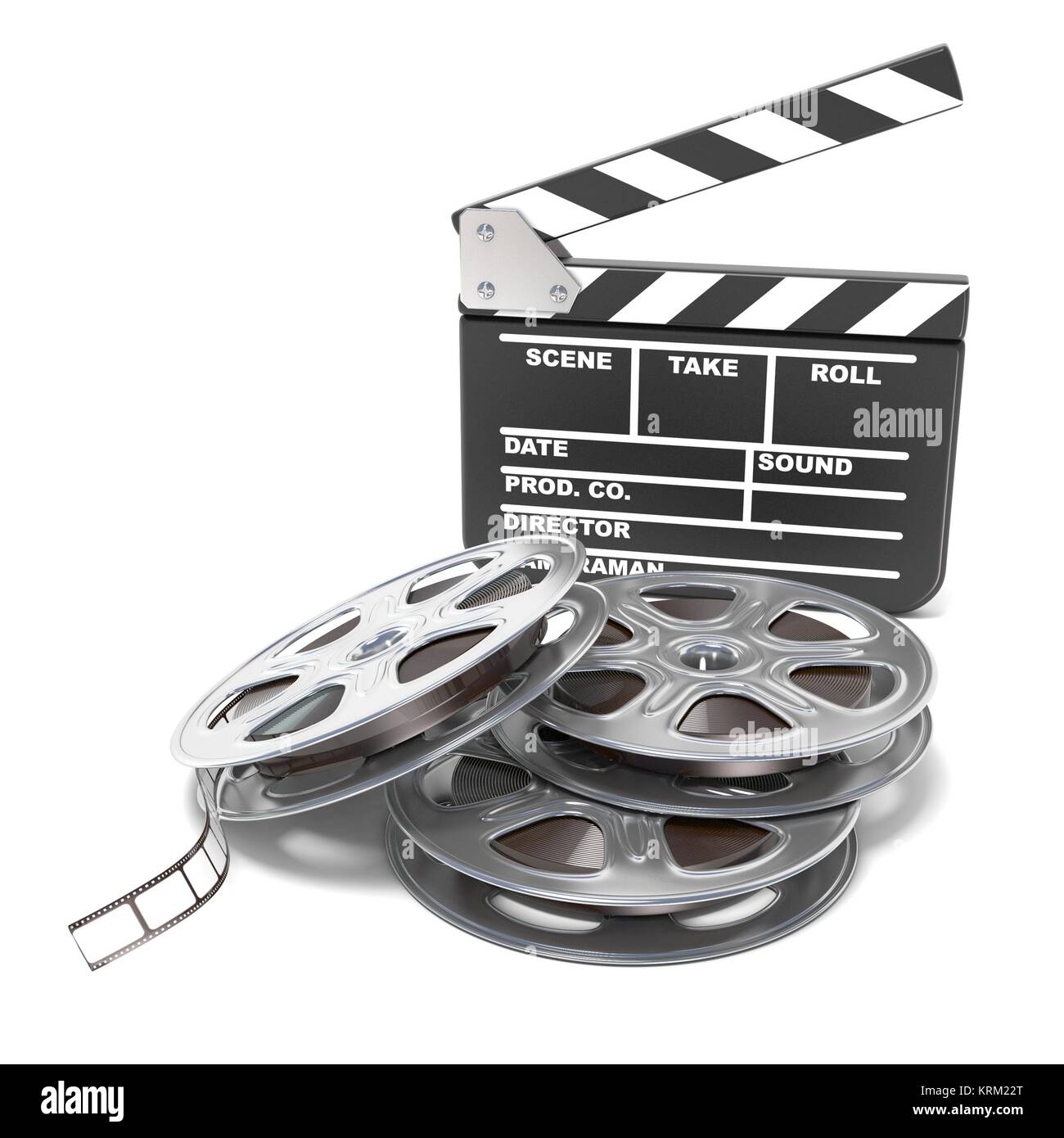Vintage cinema film reels Cut Out Stock Images & Pictures - Alamy