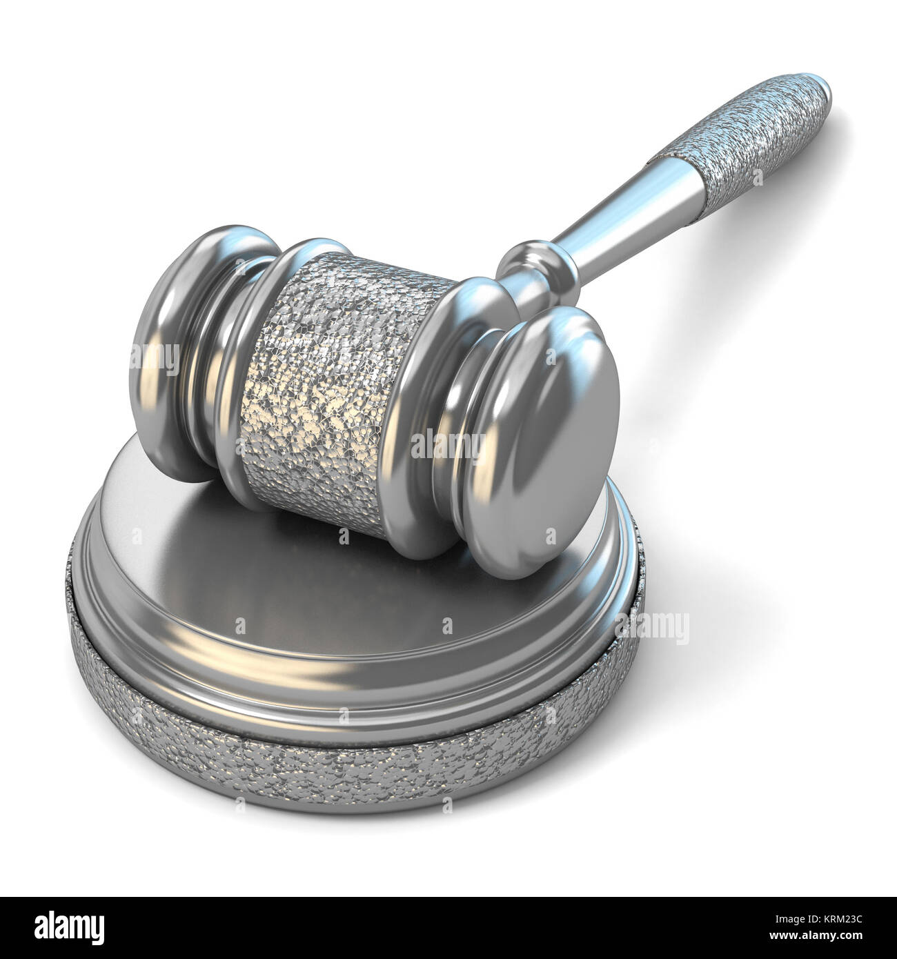 Steel gavel and soundboard on white background. Law concept. 3D Stock ...