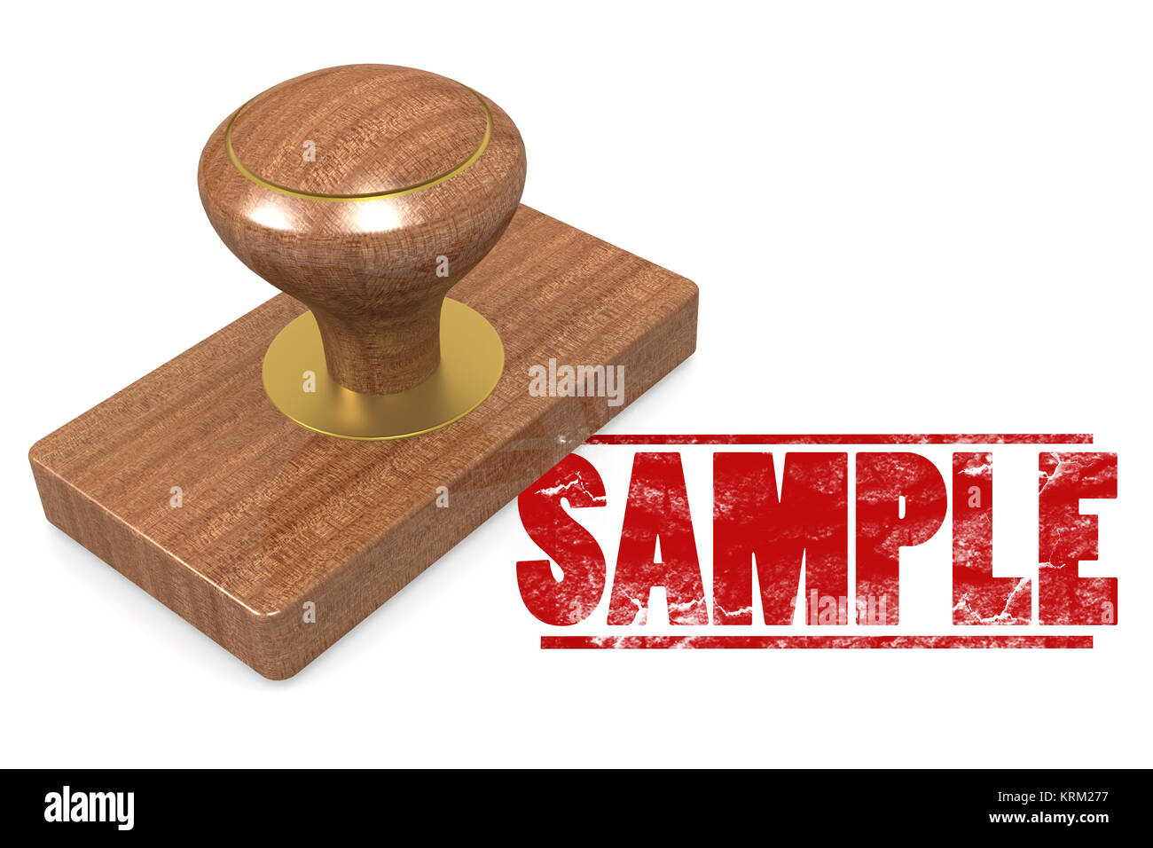 Sample wooded seal stamp Stock Photo - Alamy
