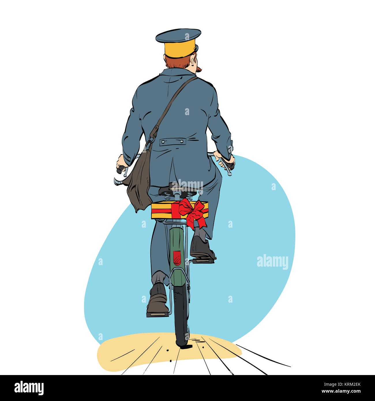 Retro postman on bike hi-res stock photography and images - Alamy